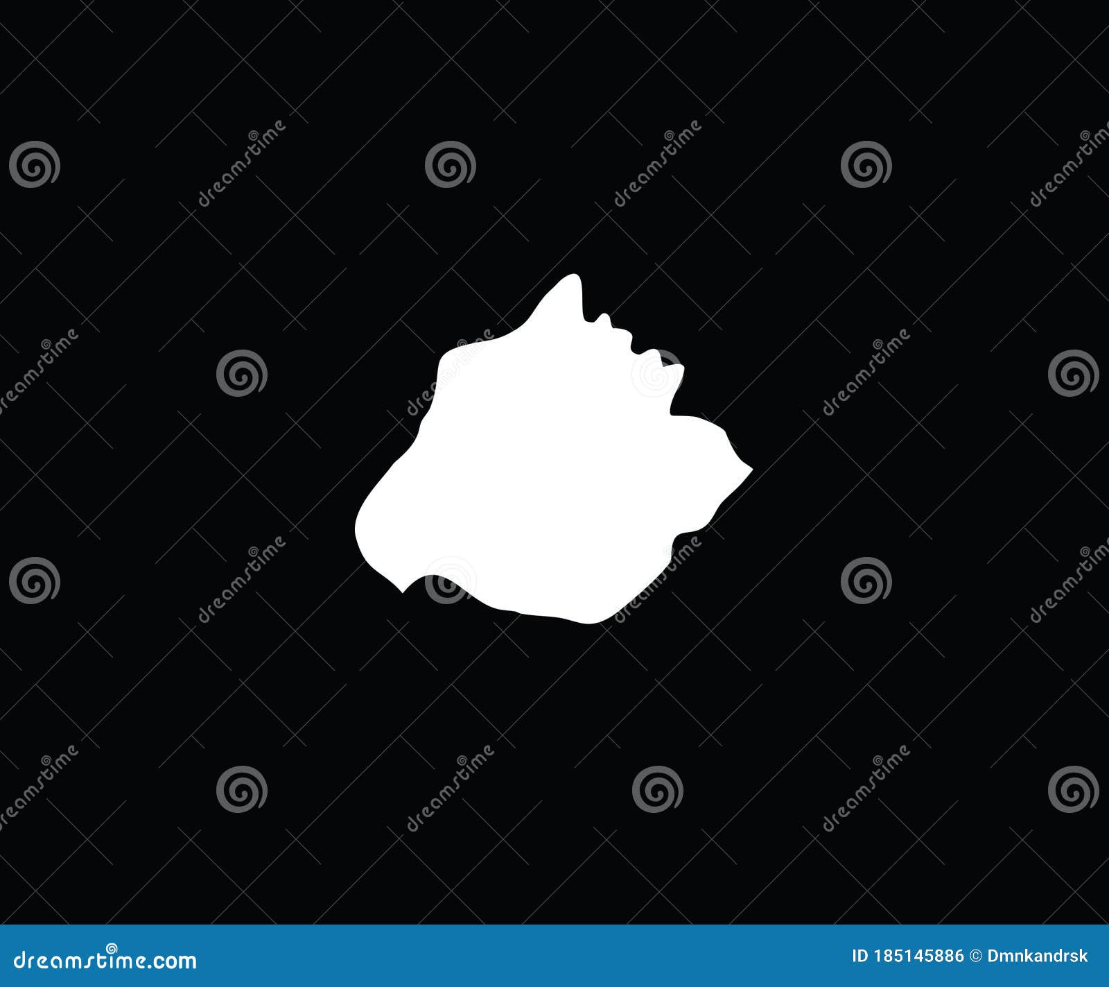 Aguascalientes Outline Map Mexico State Stock Vector - Illustration of ...