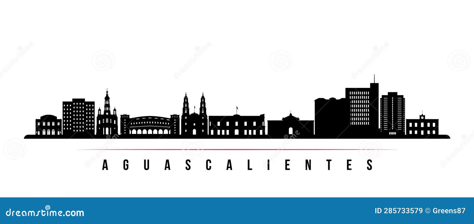 Aguascalientes Silhouette Map Vector Illustration | CartoonDealer.com ...