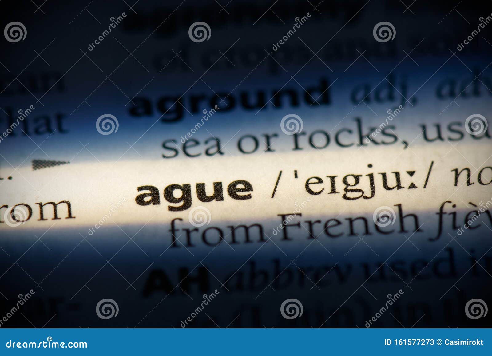 Ague stock image. Image of paper, book, word, highlight - 161577273