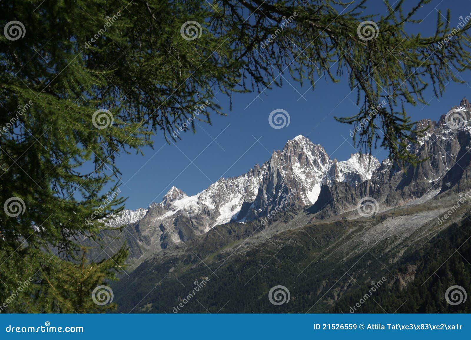Aguilles De Chamonix - Chamonix Landscape Stock Image - Image of ...