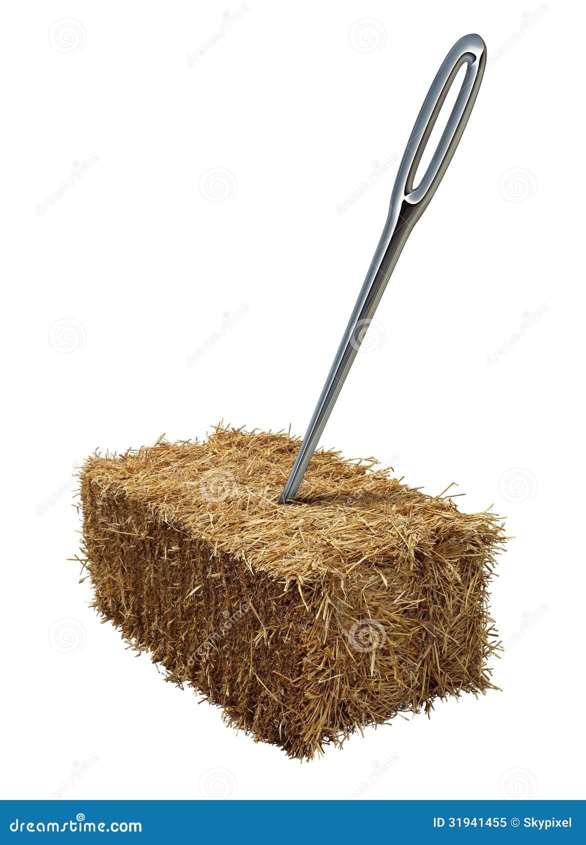 Aguja en un pajar stock de ilustración. Ilustración de hallazgo - 31941455