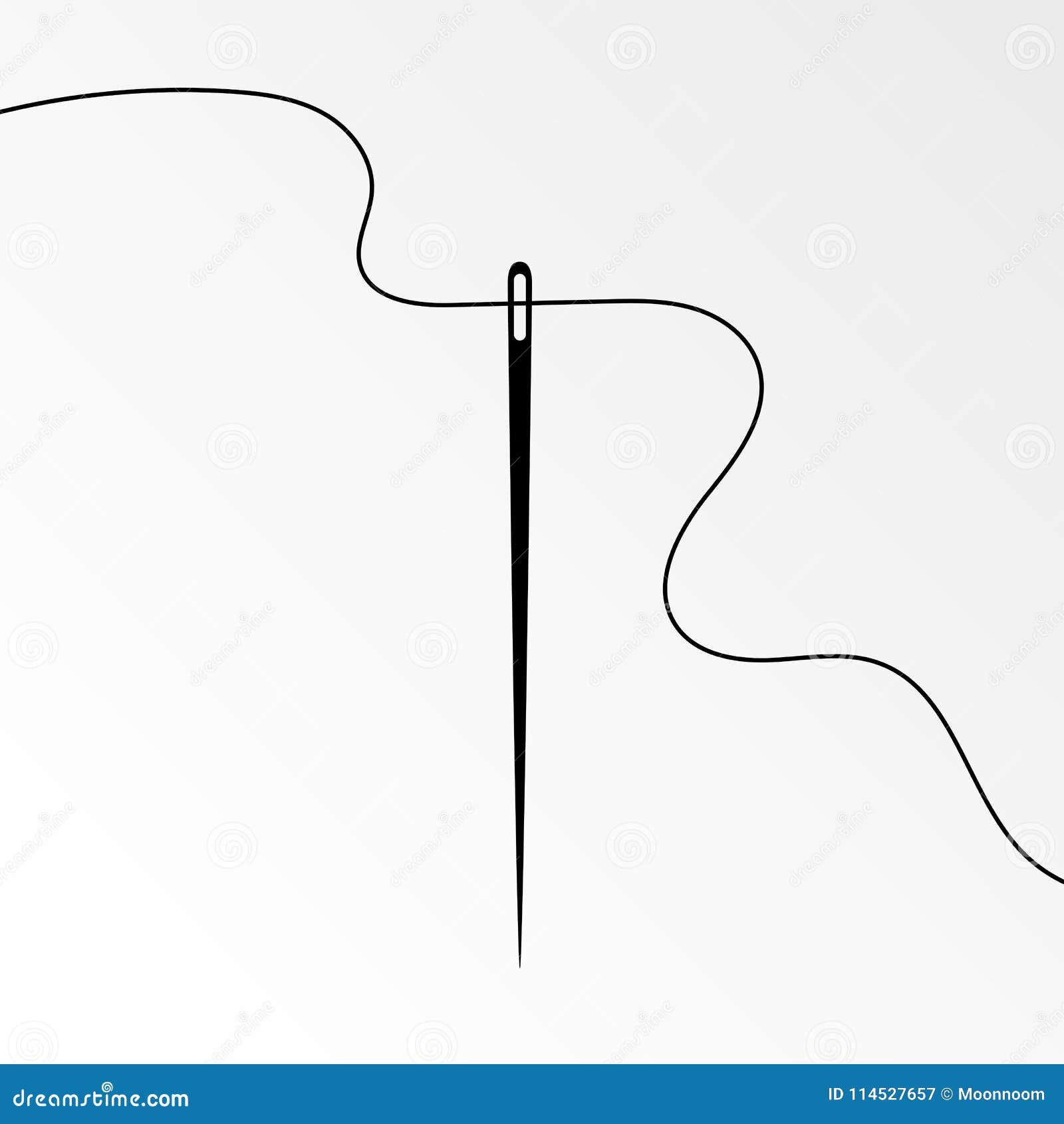 Aguja Vertical E Icono Curvy Del Vector Del Hilo Ilustración del Vector ...