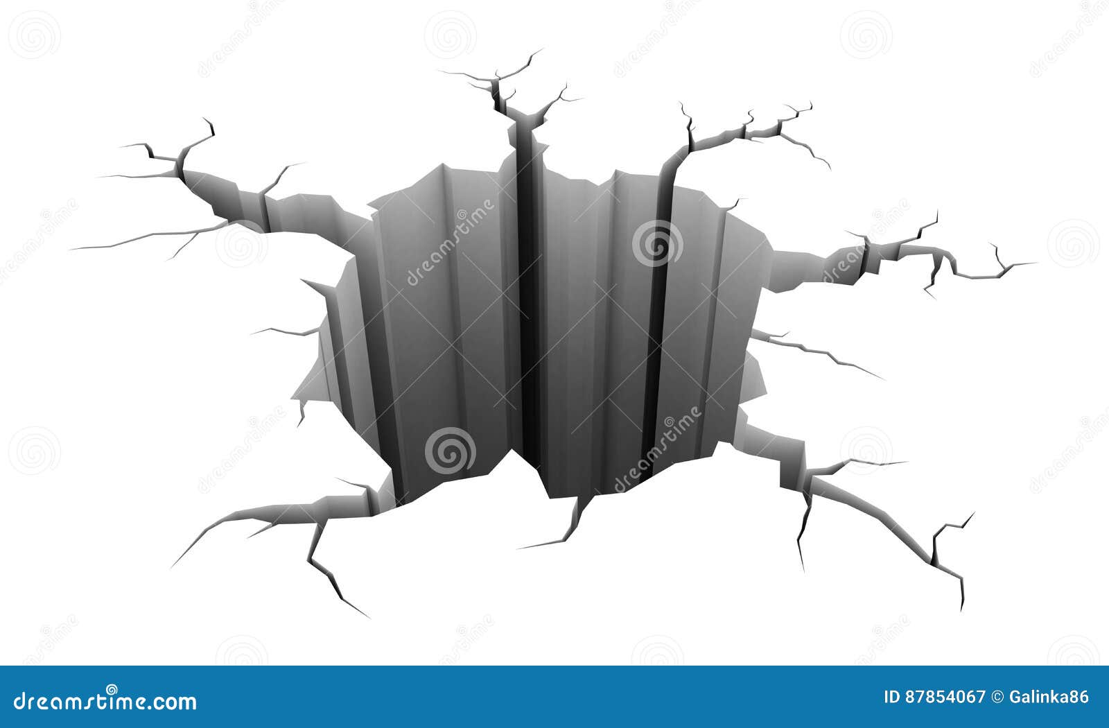 Agujero Circular 3d En La Tierra Stock de ilustración - Ilustración de ...