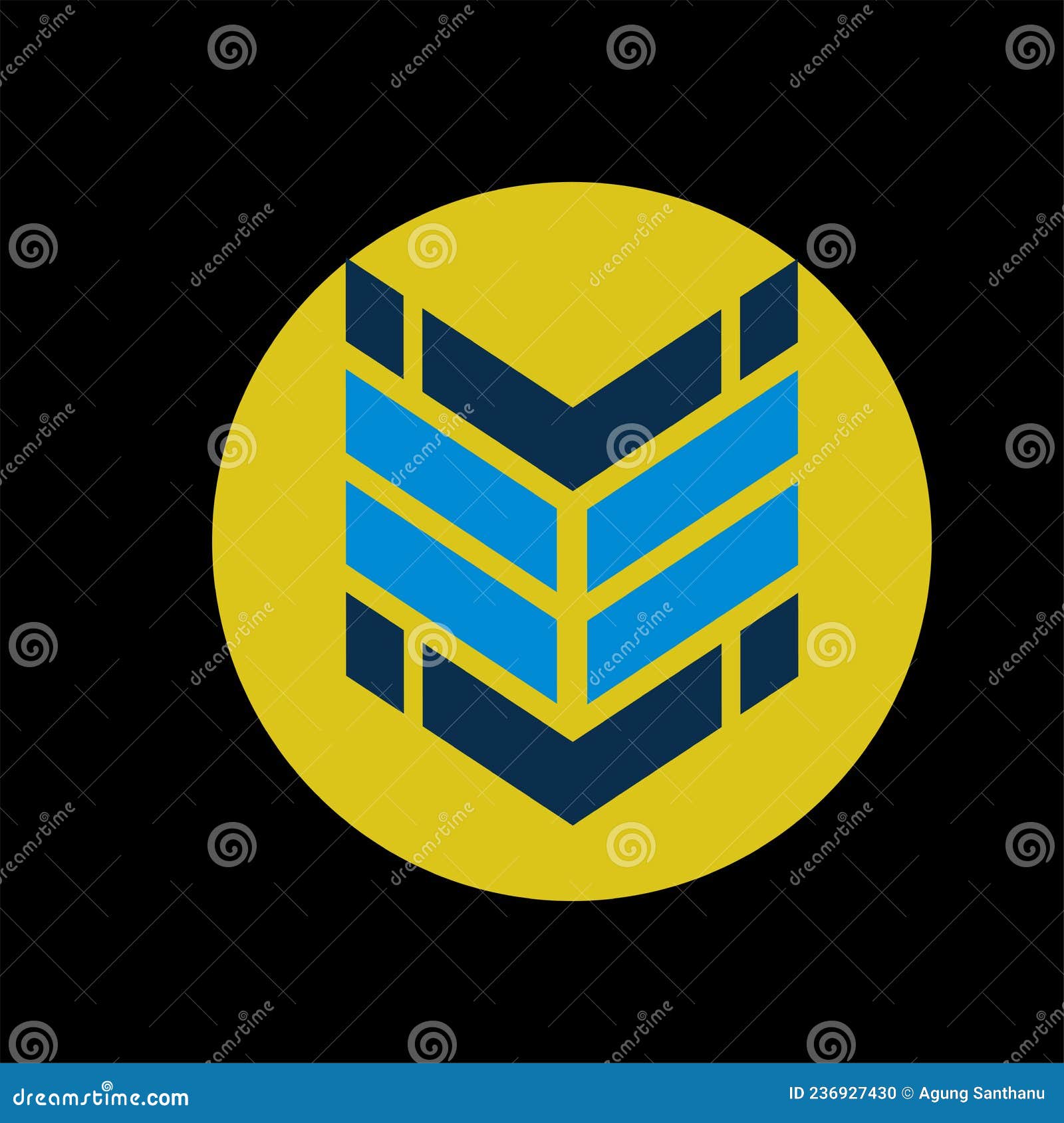 Abstract Geometric Monogram Logo or Symbol Concept. Cubic Logo or ...