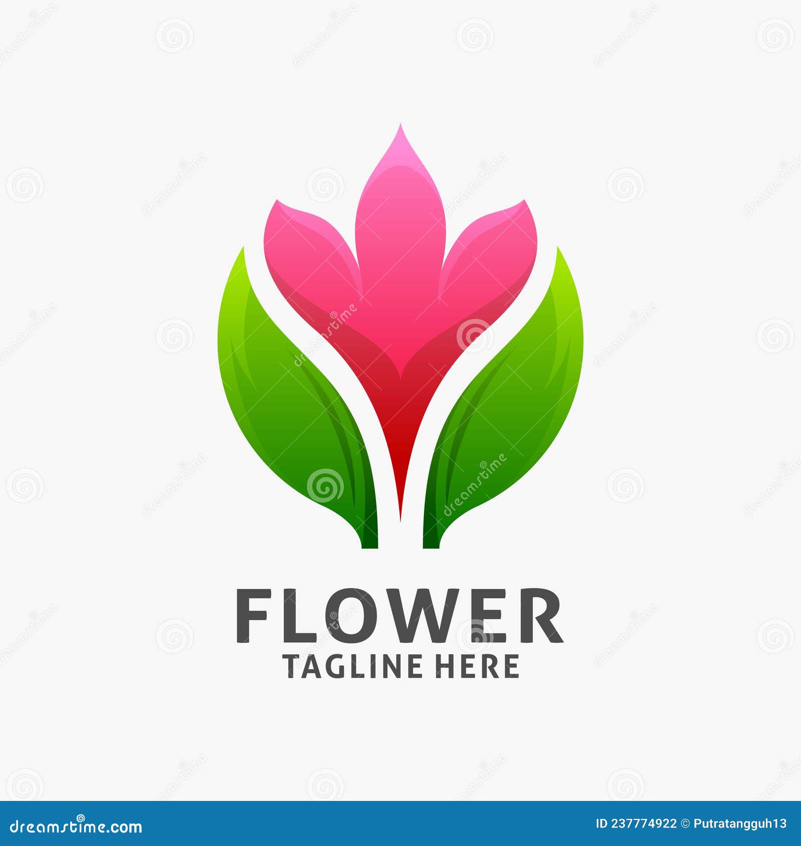 Red flower logo design stock vector. Illustration of luxury - 237774922