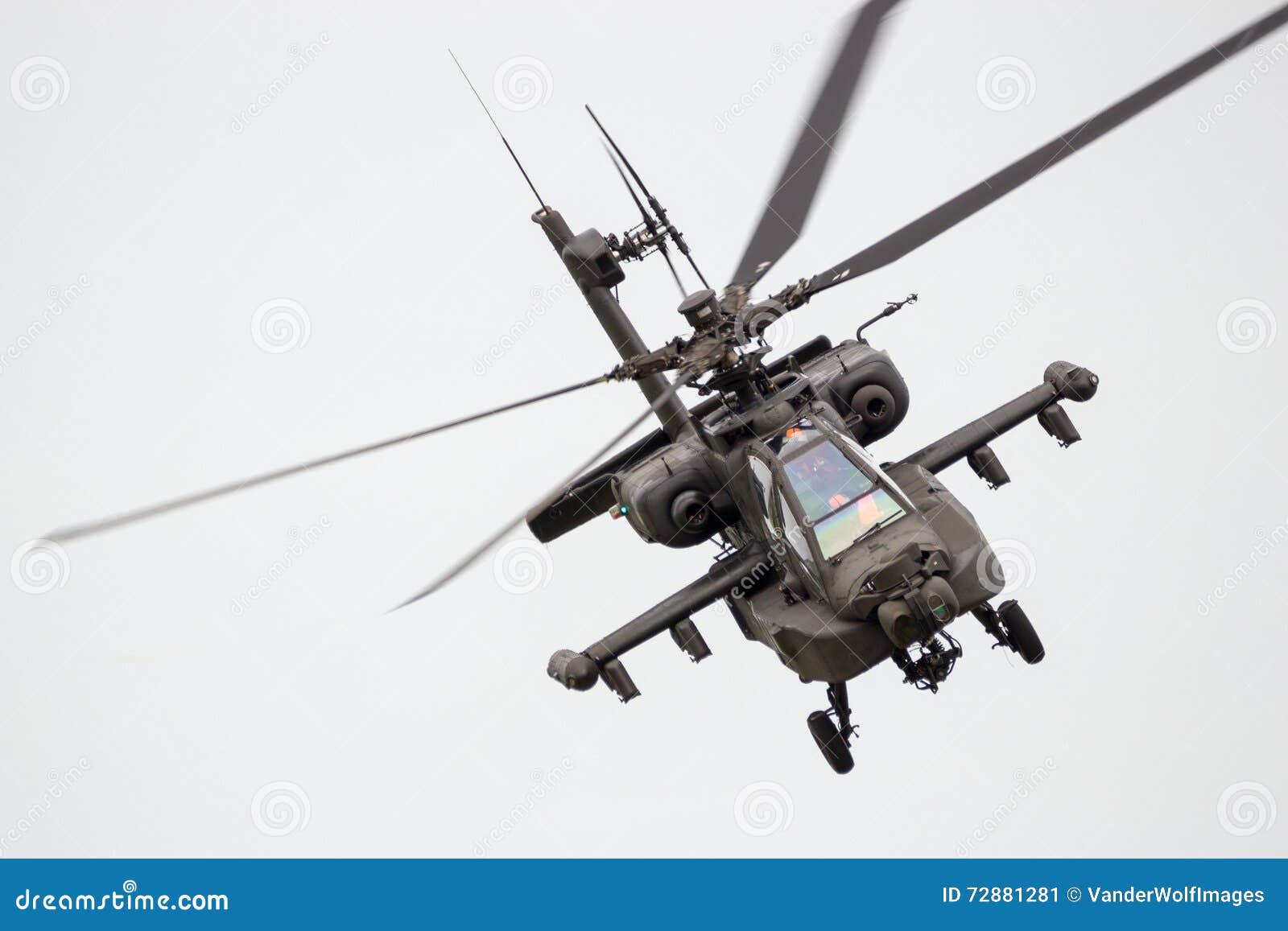 Apache Helicopter Front View