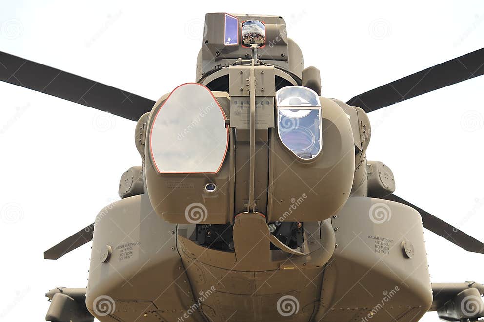 AH-64E TADS/PNVS close-up. stock image. Image of whirlybird - 42782067