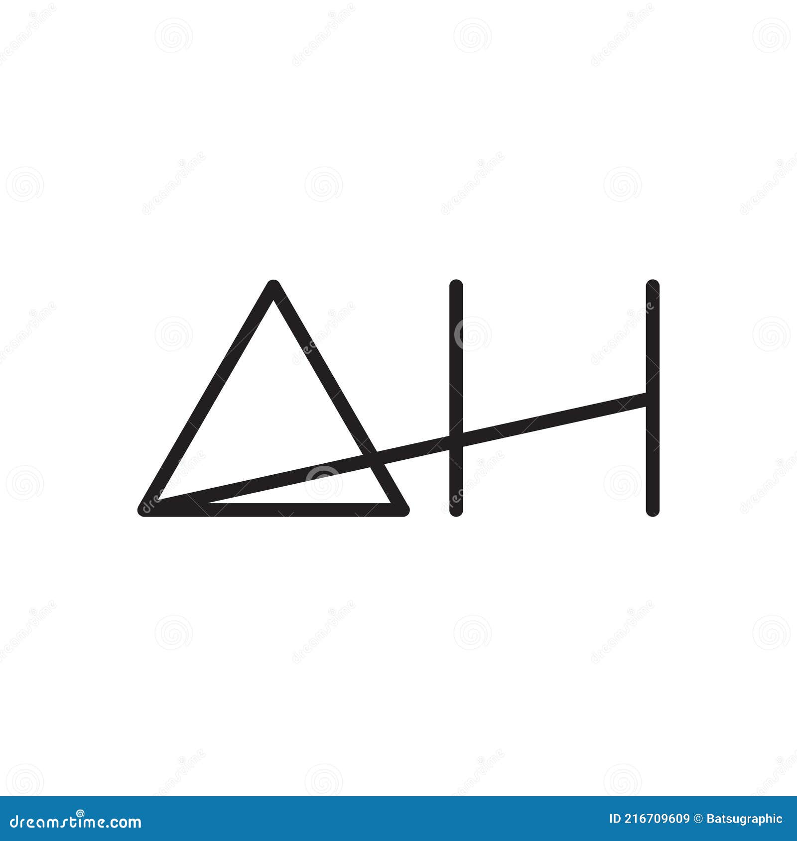 Ah Initial Letter Vector Logo Stock Vector - Illustration of lowercase ...