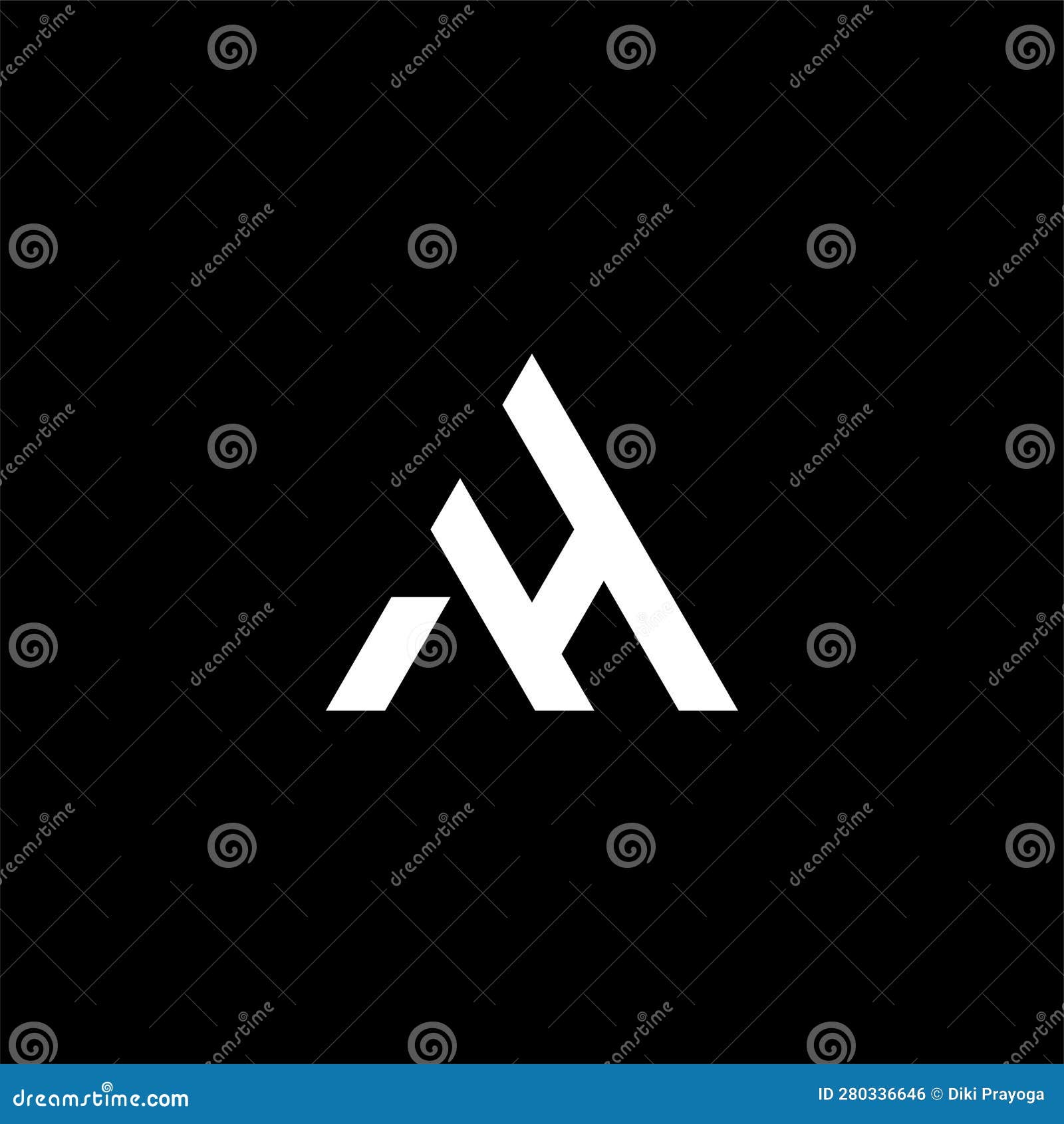 AH Initial Monogram Logo Design for Image Stock Illustration ...