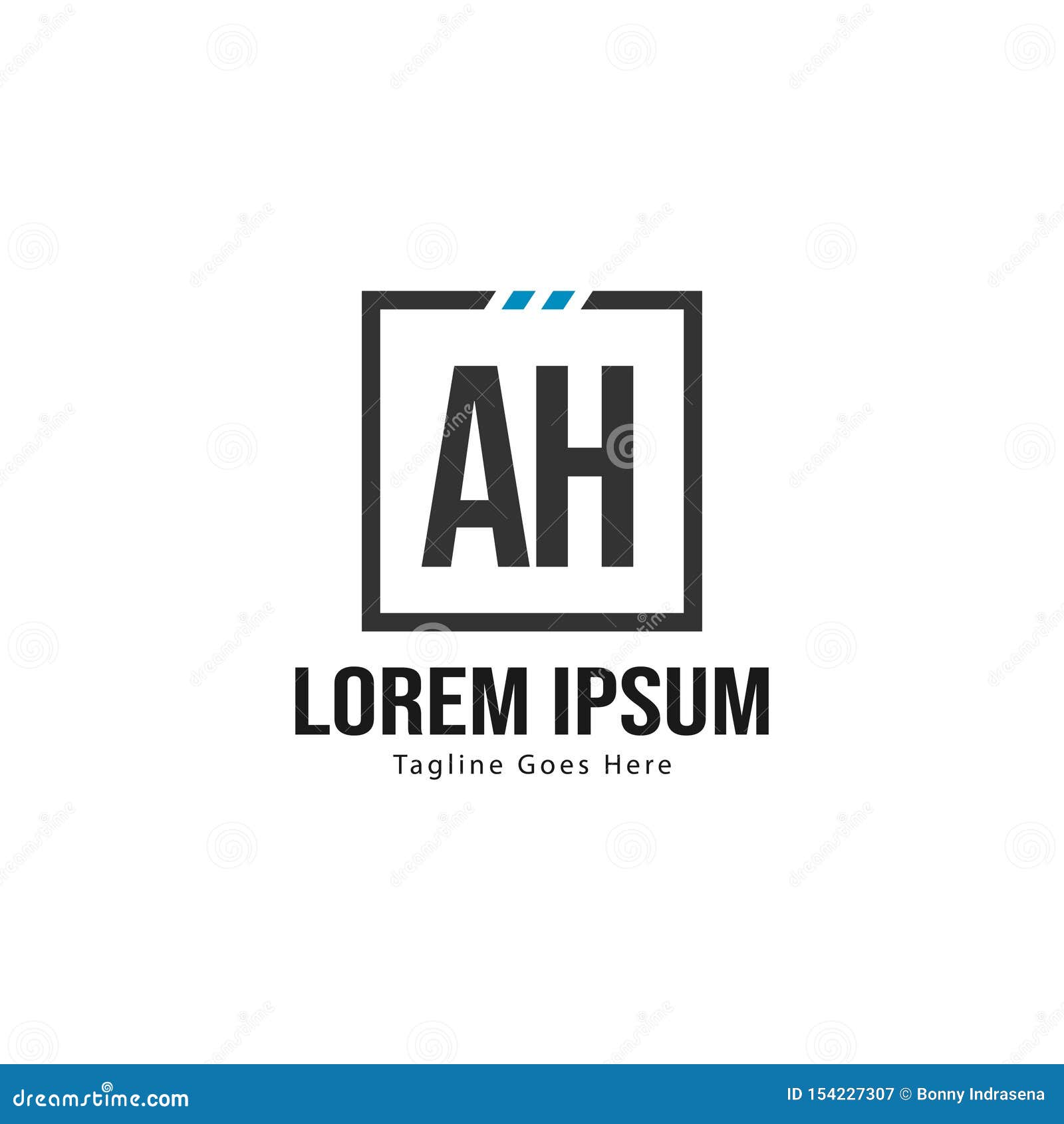 AH Letter Logo Design. Creative Modern AH Letters Icon Illustration ...