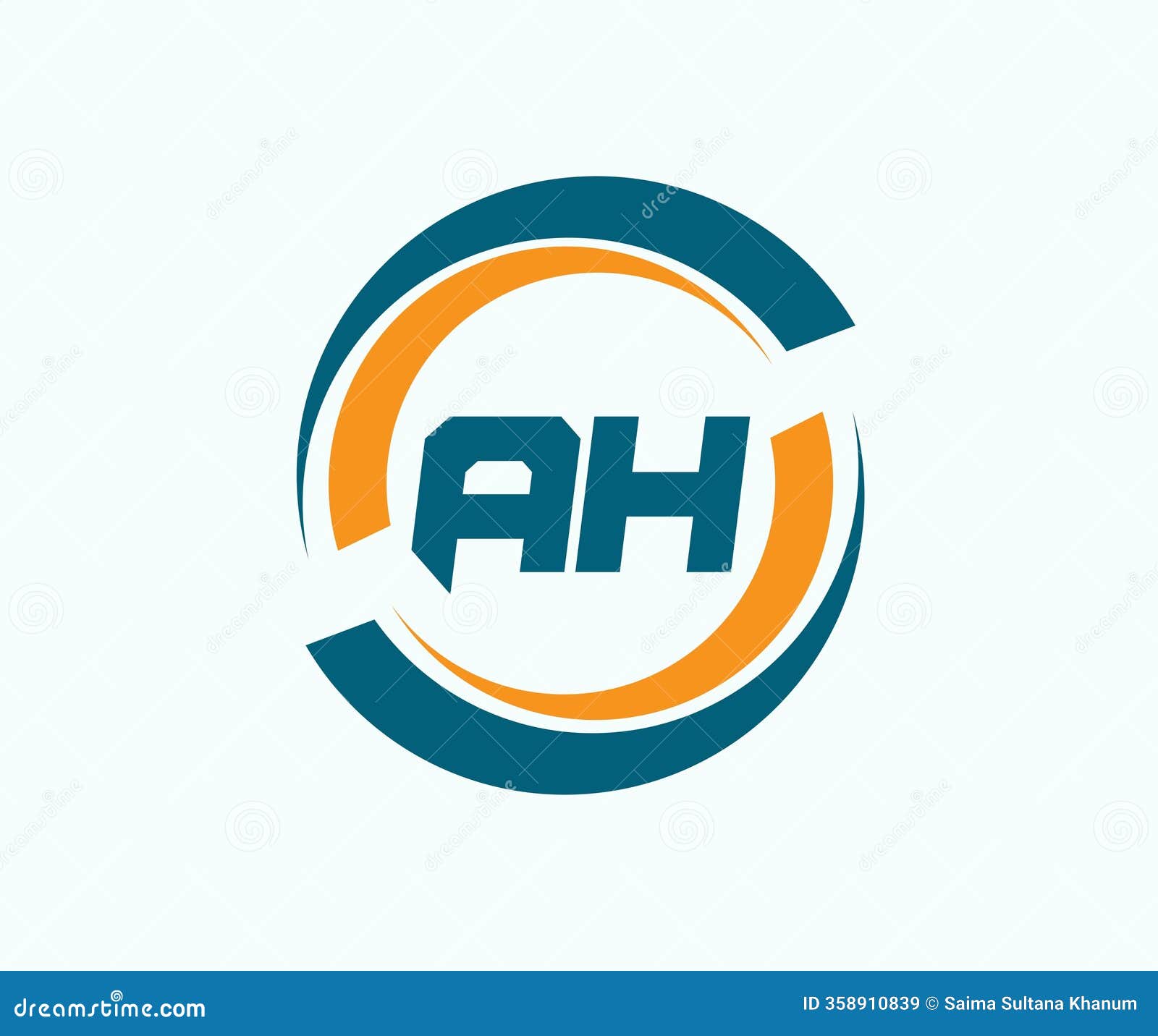 AH AHstract Letter Logo Design. AH Initial Logo Design Monogram For ...