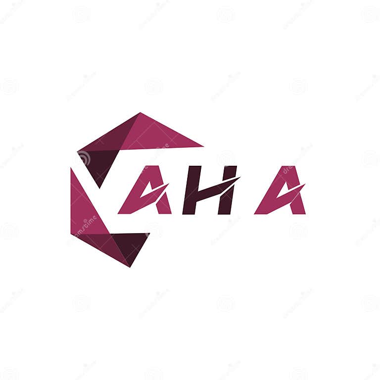 AHA Creative Minimalist Letter Logo. AHA Unique Vector Initials ...