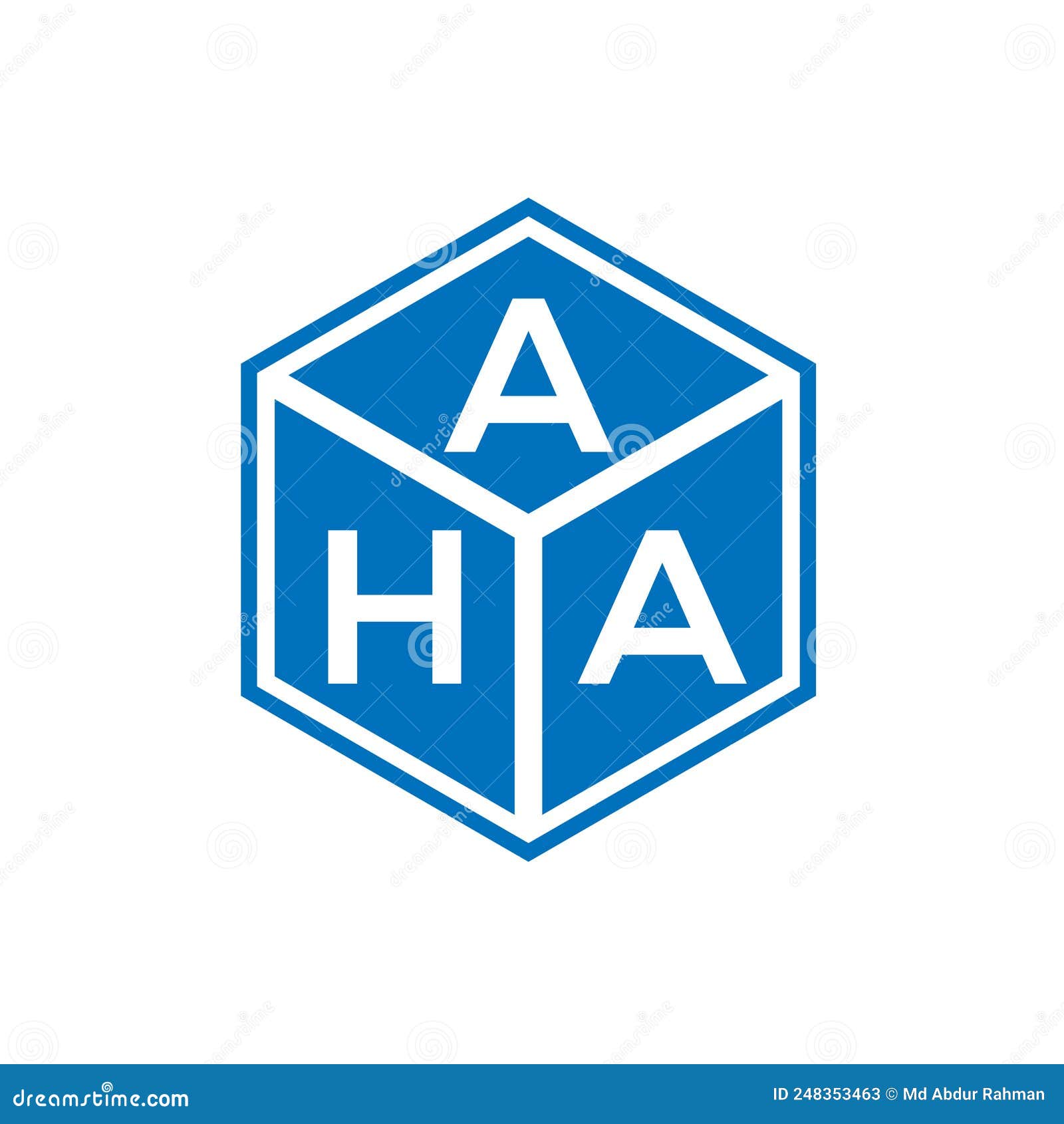AHA Letter Logo Design on Black Background. AHA Creative Initials ...