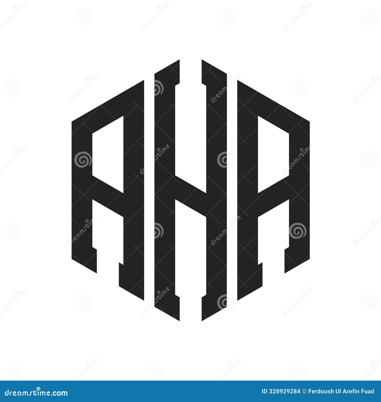 AHA Logo Design. Initial Letter AHA Monogram Logo Using Hexagon Shape ...