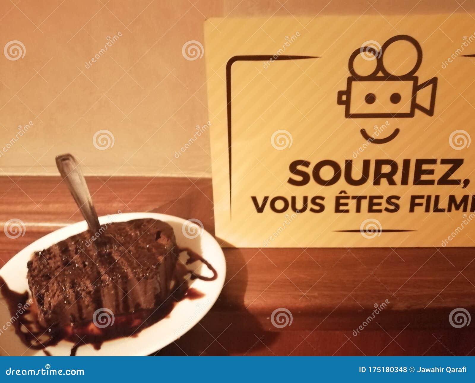 Aha Smile and Eat Chocolat Cake Editorial Stock Photo - Image of ...