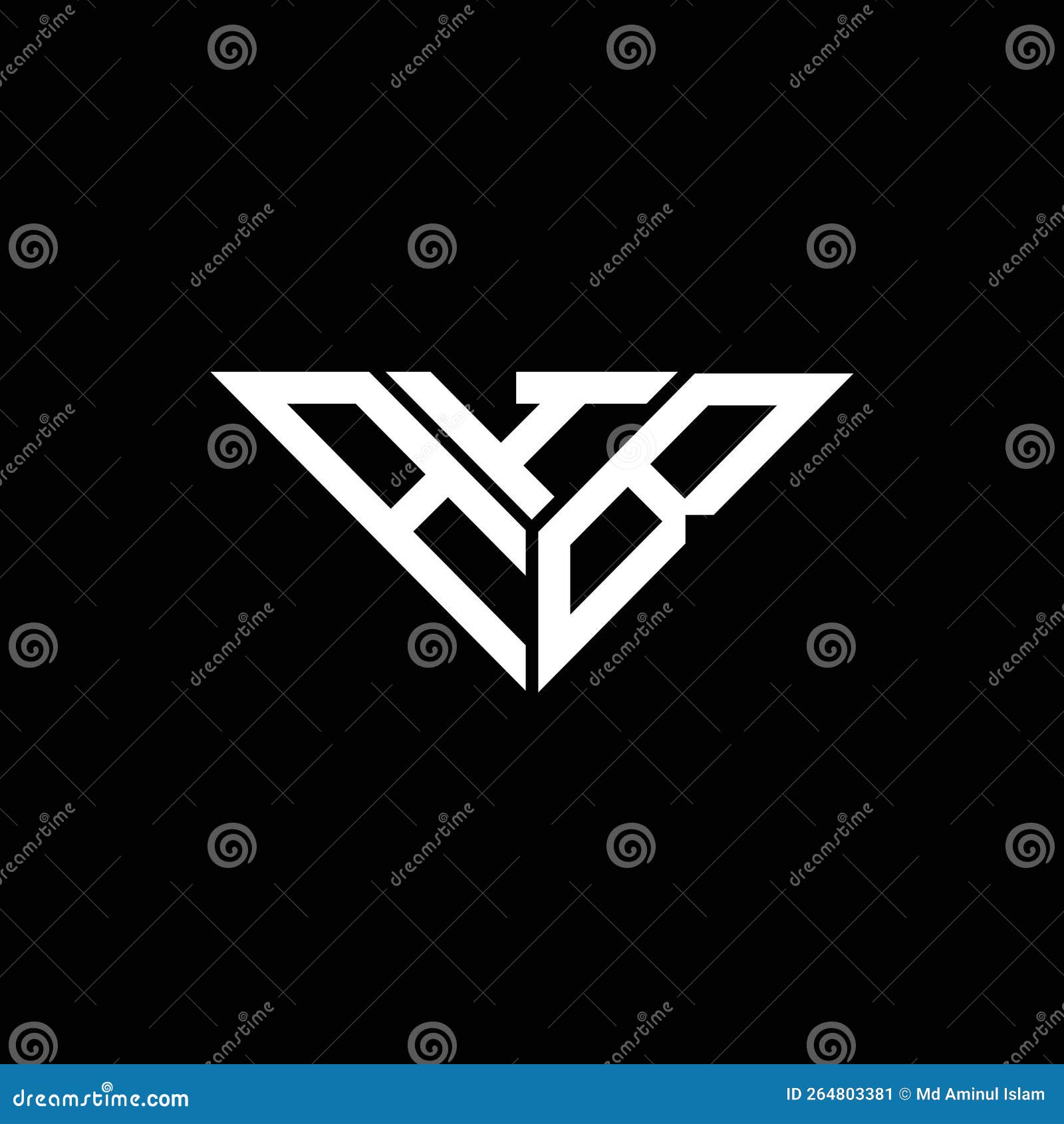 AHB Letter Logo Creative Design with Vector Graphic, Stock Vector ...