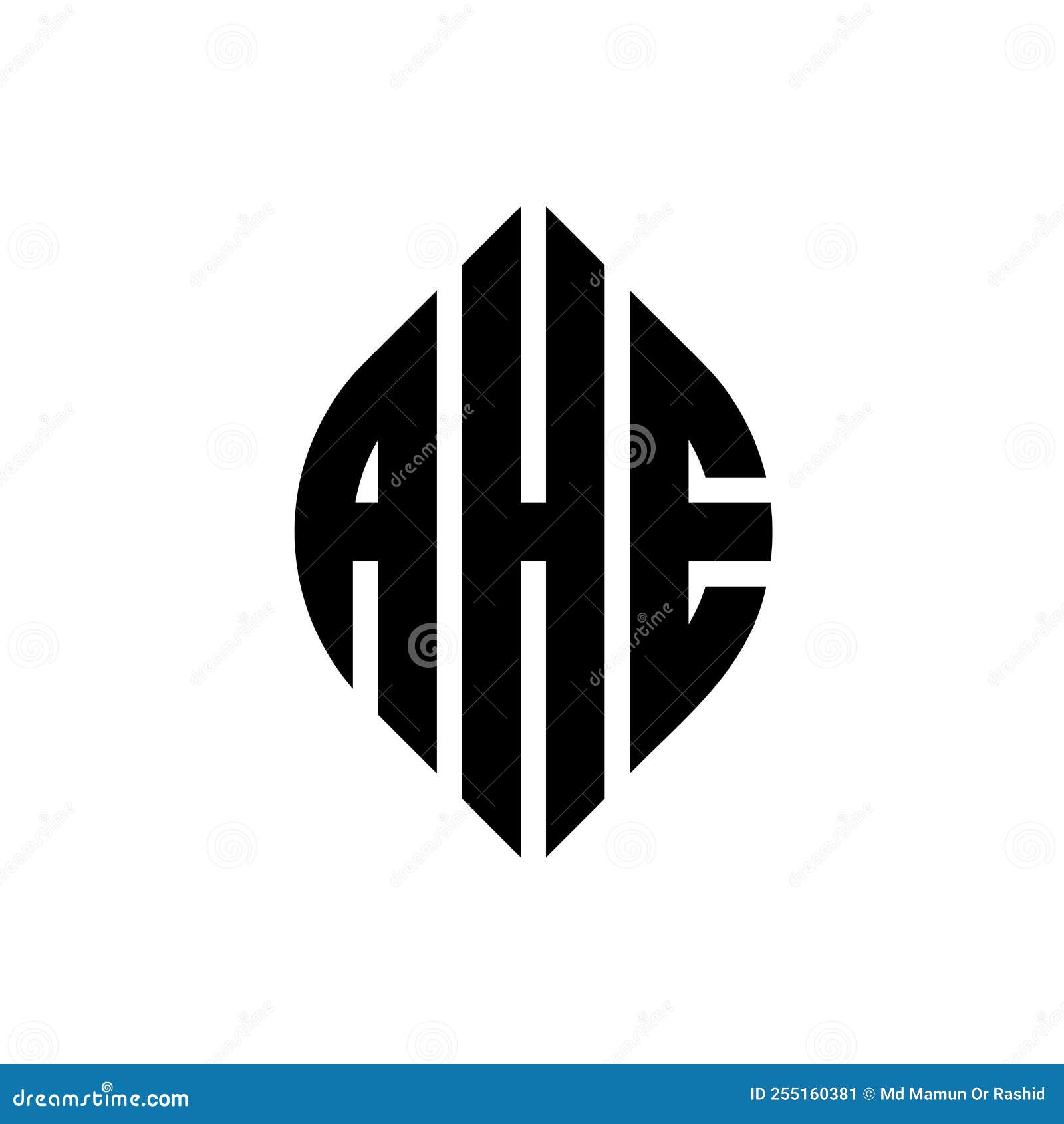 AHE Circle Letter Logo Design with Circle and Ellipse Shape. AHE ...