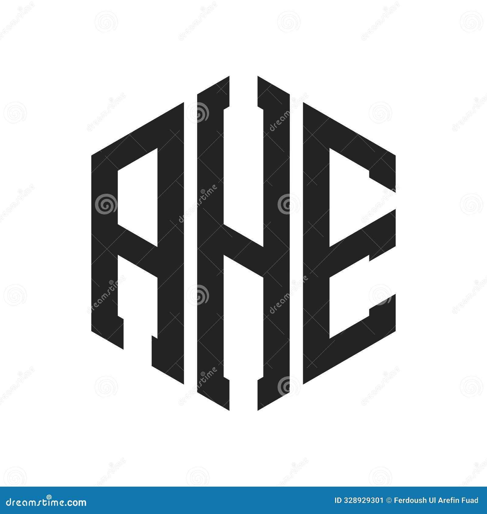 AHE Logo Design. Initial Letter AHE Monogram Logo Using Hexagon Shape ...