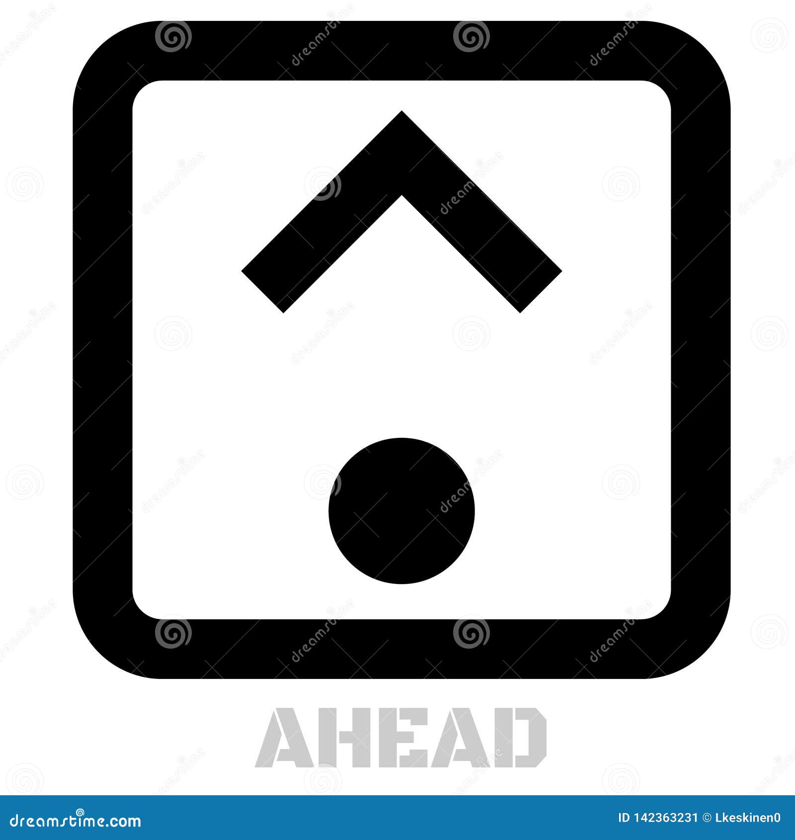 Ahead Concept Icon on White Stock Vector - Illustration of graphic ...