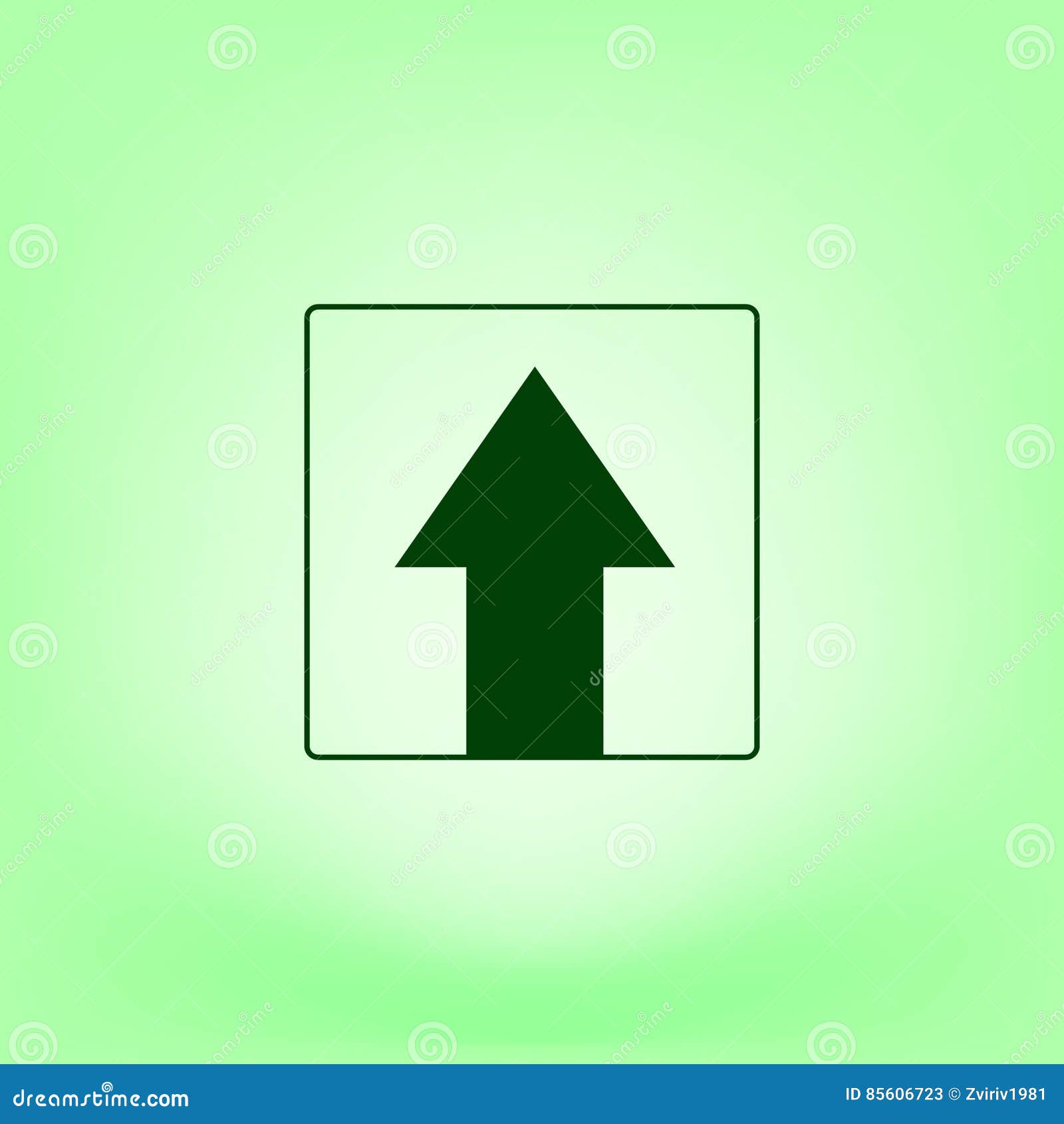 Ahead only, One Way Traffic Sign, Drive Straight Stock Illustration ...