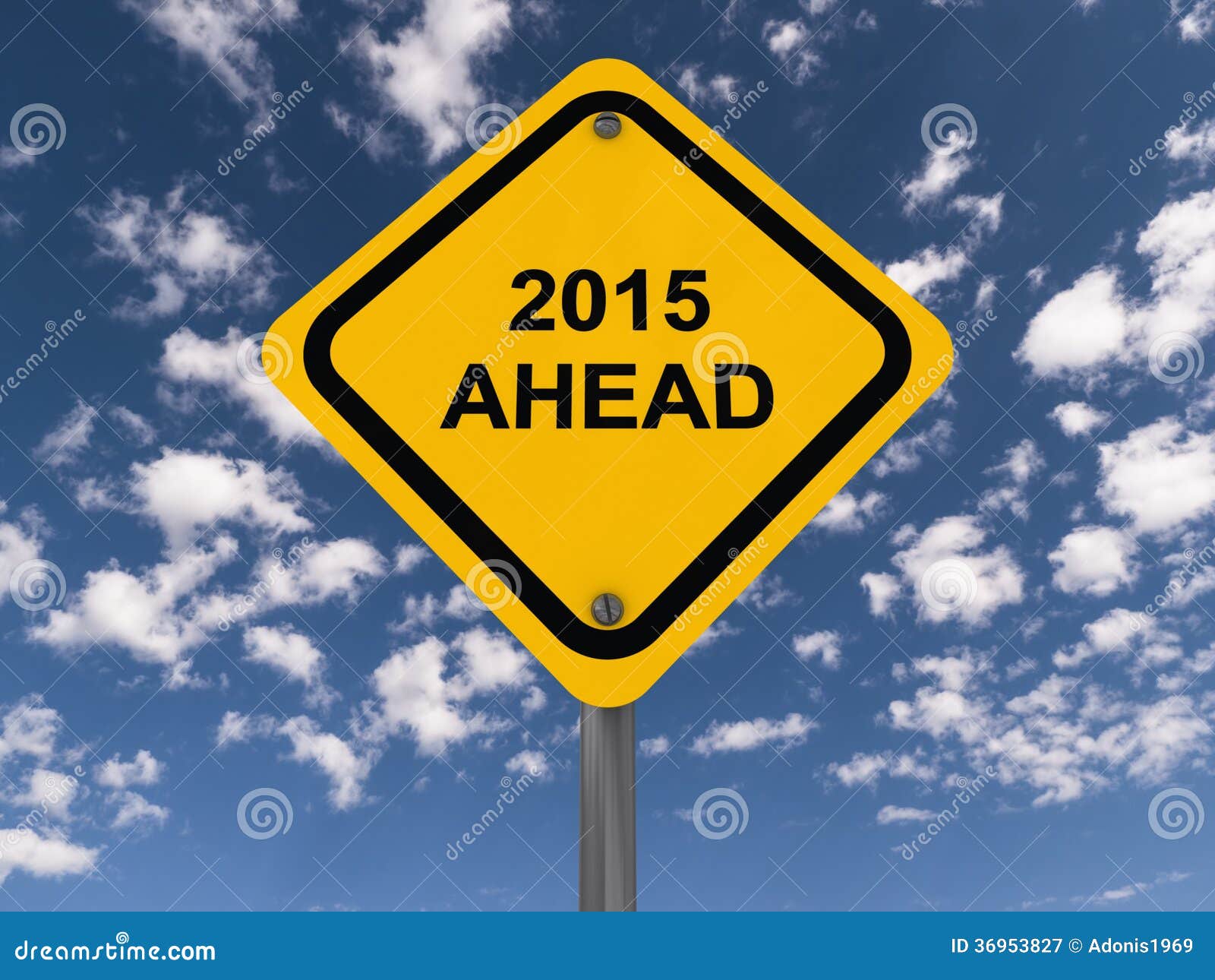 2015 ahead road sign stock image. Image of sign, cloudscape - 36953827