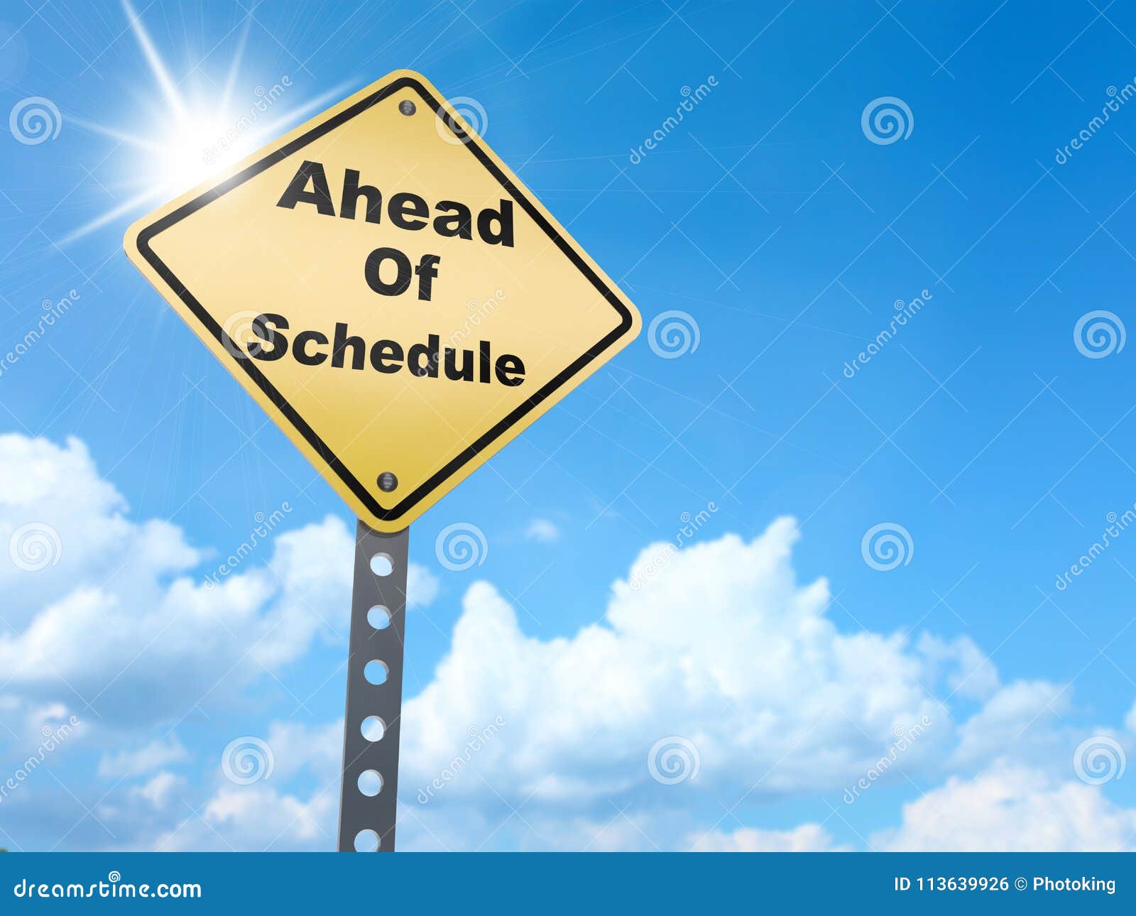 Ahead of schedule sign stock illustration. Illustration of ofice ...