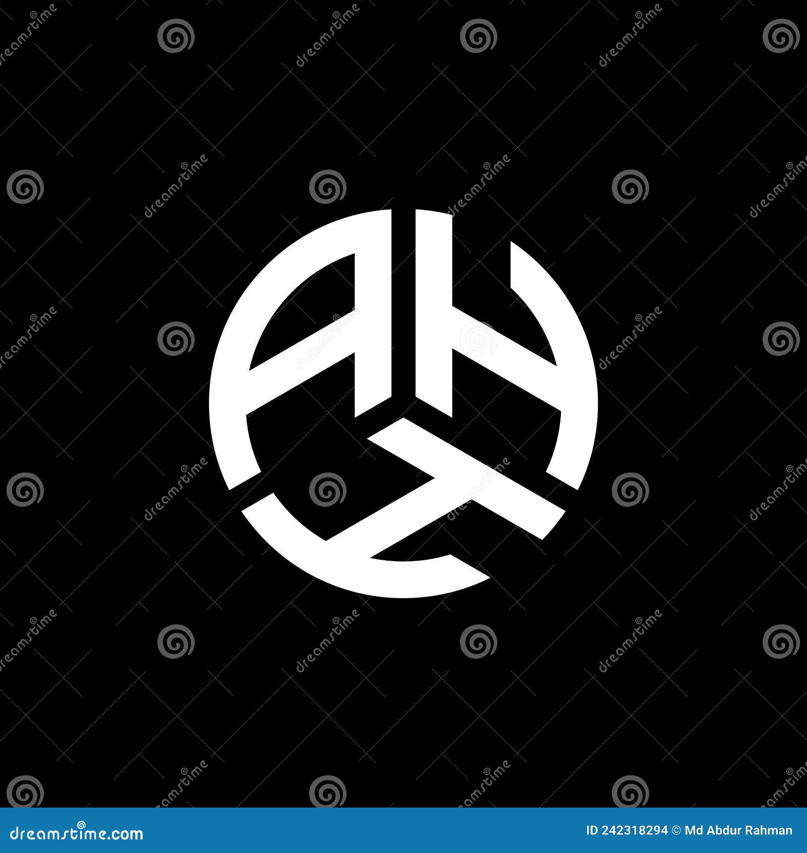 AHH Letter Logo Design on White Background. AHH Creative Initials ...