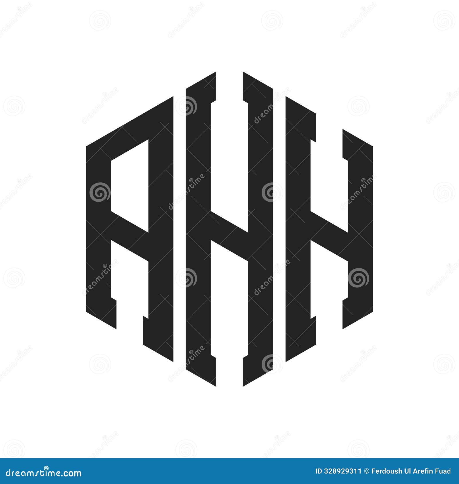 AHH Logo Design. Initial Letter AHH Monogram Logo Using Hexagon Shape ...