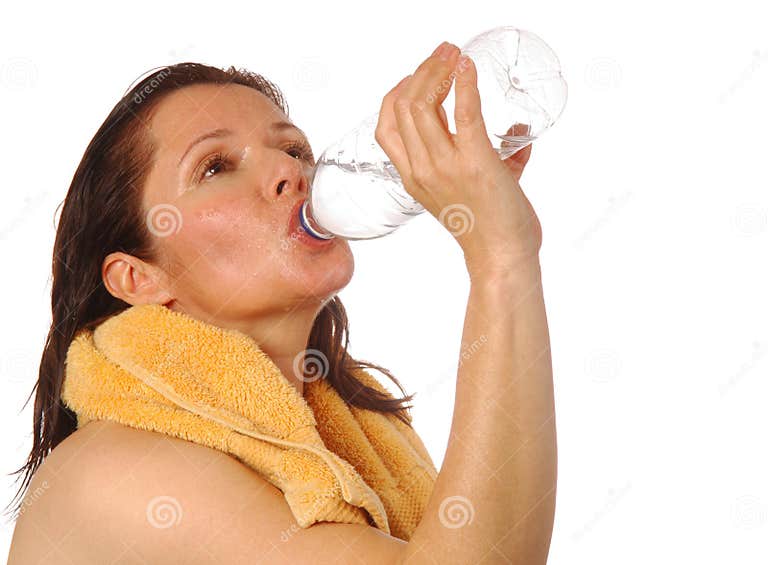 Ahh, refreshing! stock image. Image of fitness, hair, adult - 4488925