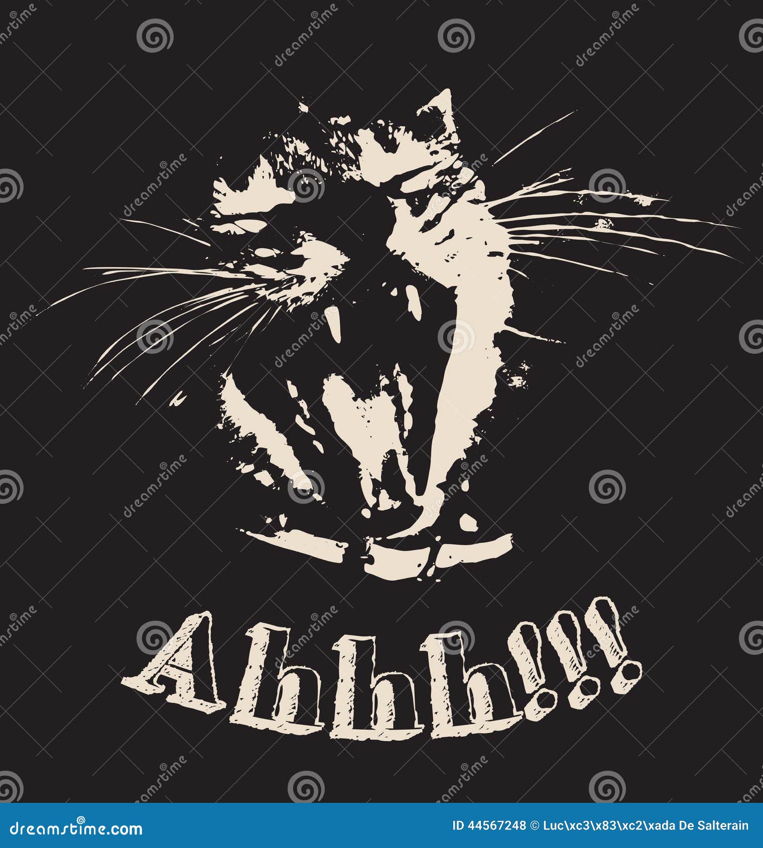 Ahhh ! ! ! illustration de vecteur. Illustration du visage - 44567248