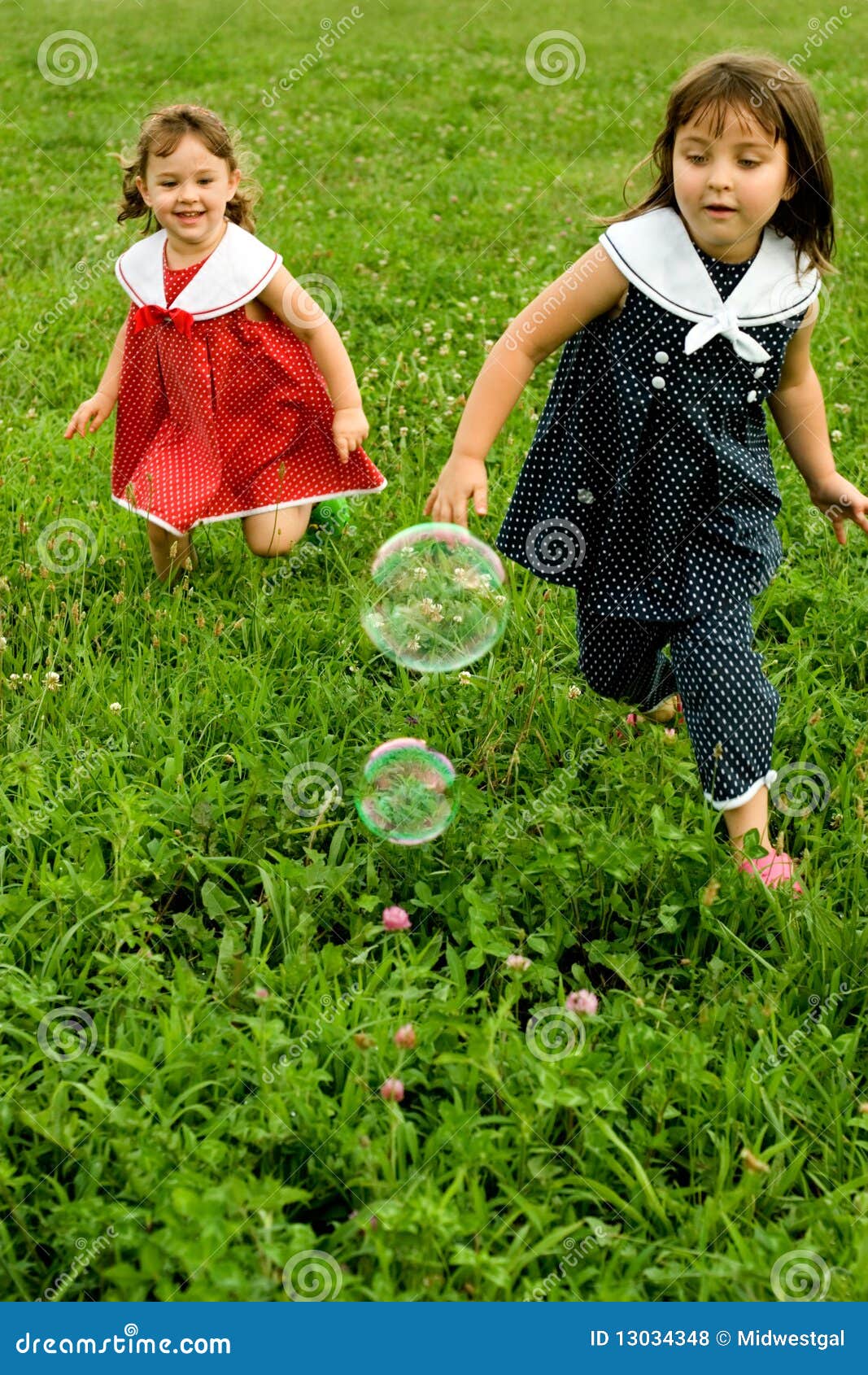 Ahhh To Be Young... Chasing Bubbles Stock Photo - Image of field ...