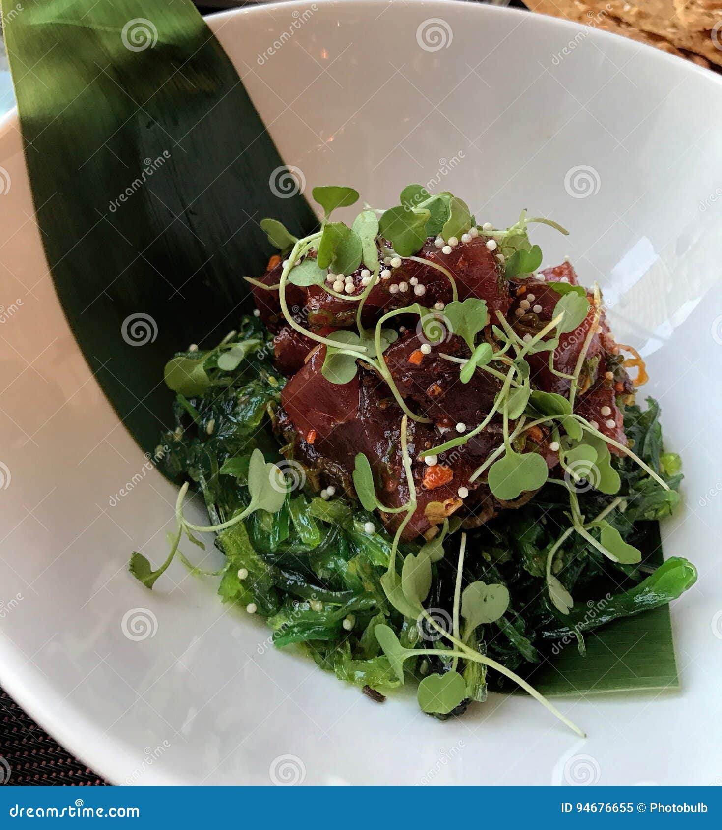 Ahi Tuna with Microgreens stock image. Image of fresh - 94676655