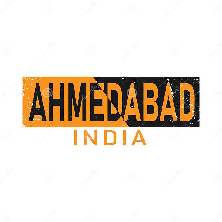 Ahmedabad, Text Design. Vector Typography Poster. Usable As Background ...