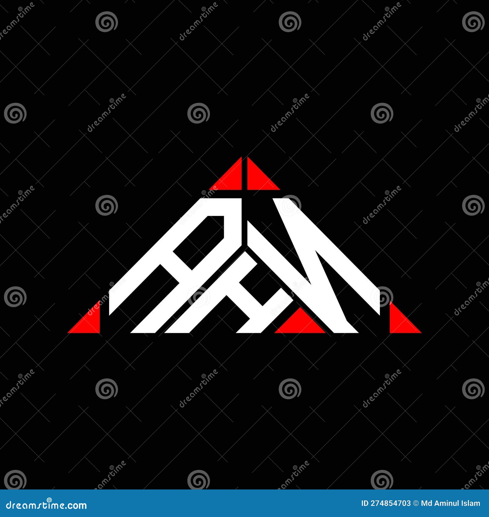 AHN Letter Logo Creative Design with Vector Graphic, AHN Stock Vector ...