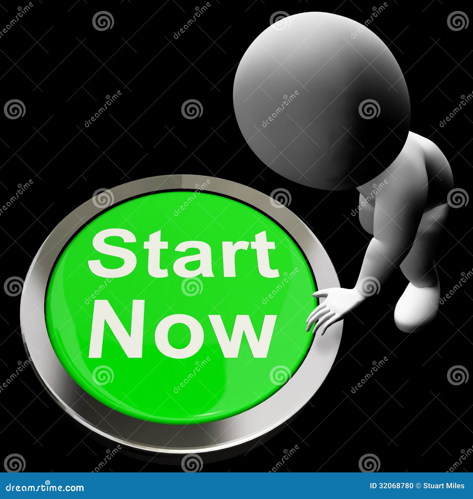 Ahora Comience Los Medios Del Botón De Comenzar Inmediatamente Stock de ...