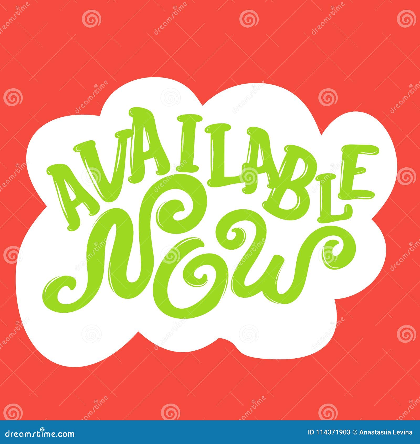 Ahora El Poner Letras Disponible Stock de ilustración - Ilustración de ...