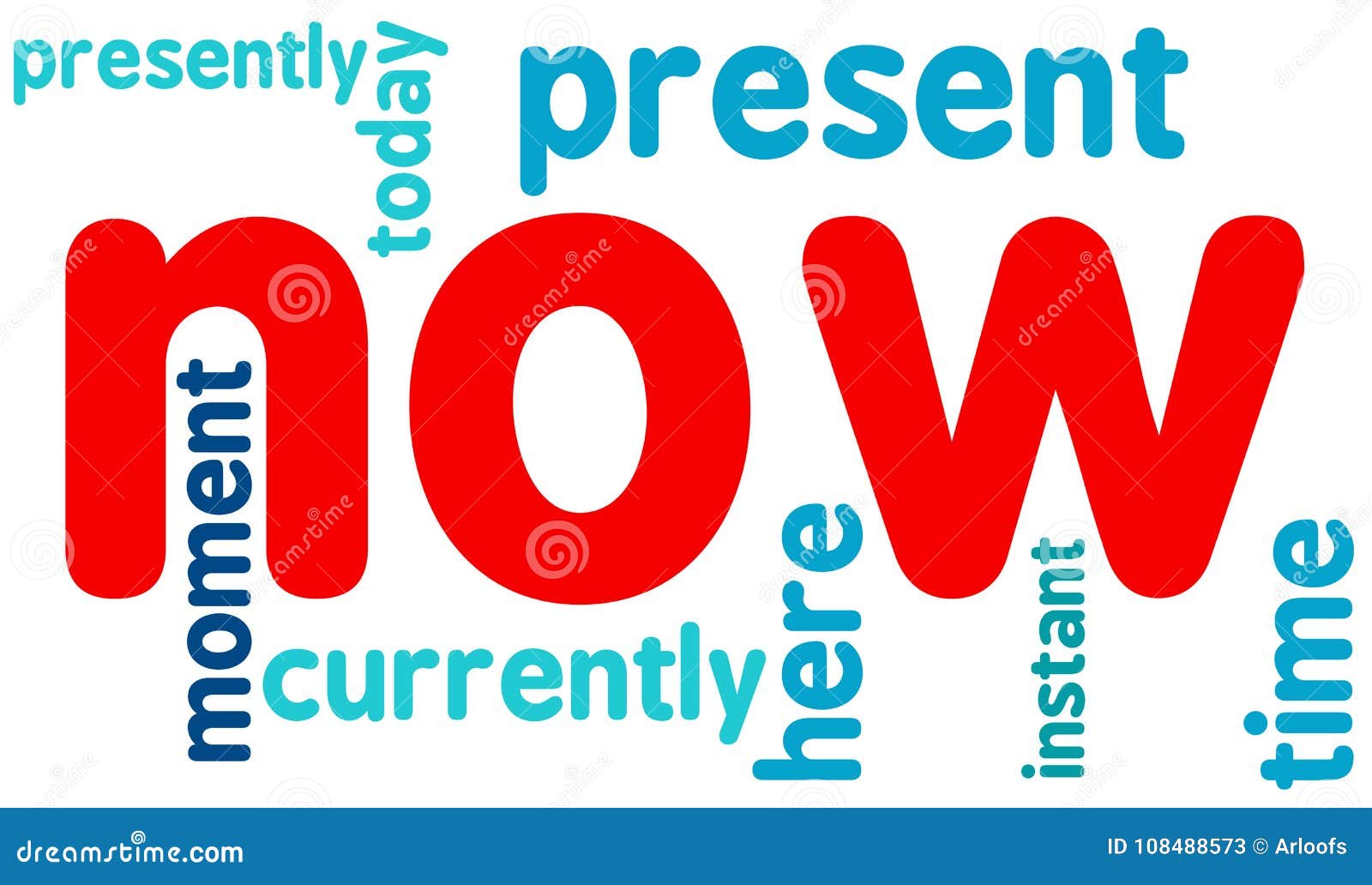 Ahora nube de la palabra ilustración del vector. Ilustración de conecte ...