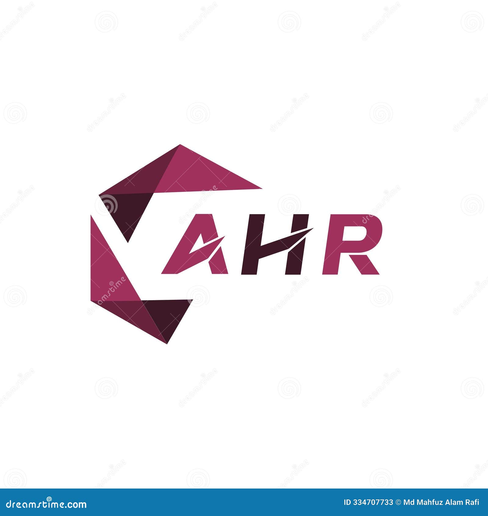 AHR Creative Minimalist Letter Logo. AHR Unique Vector Initials ...