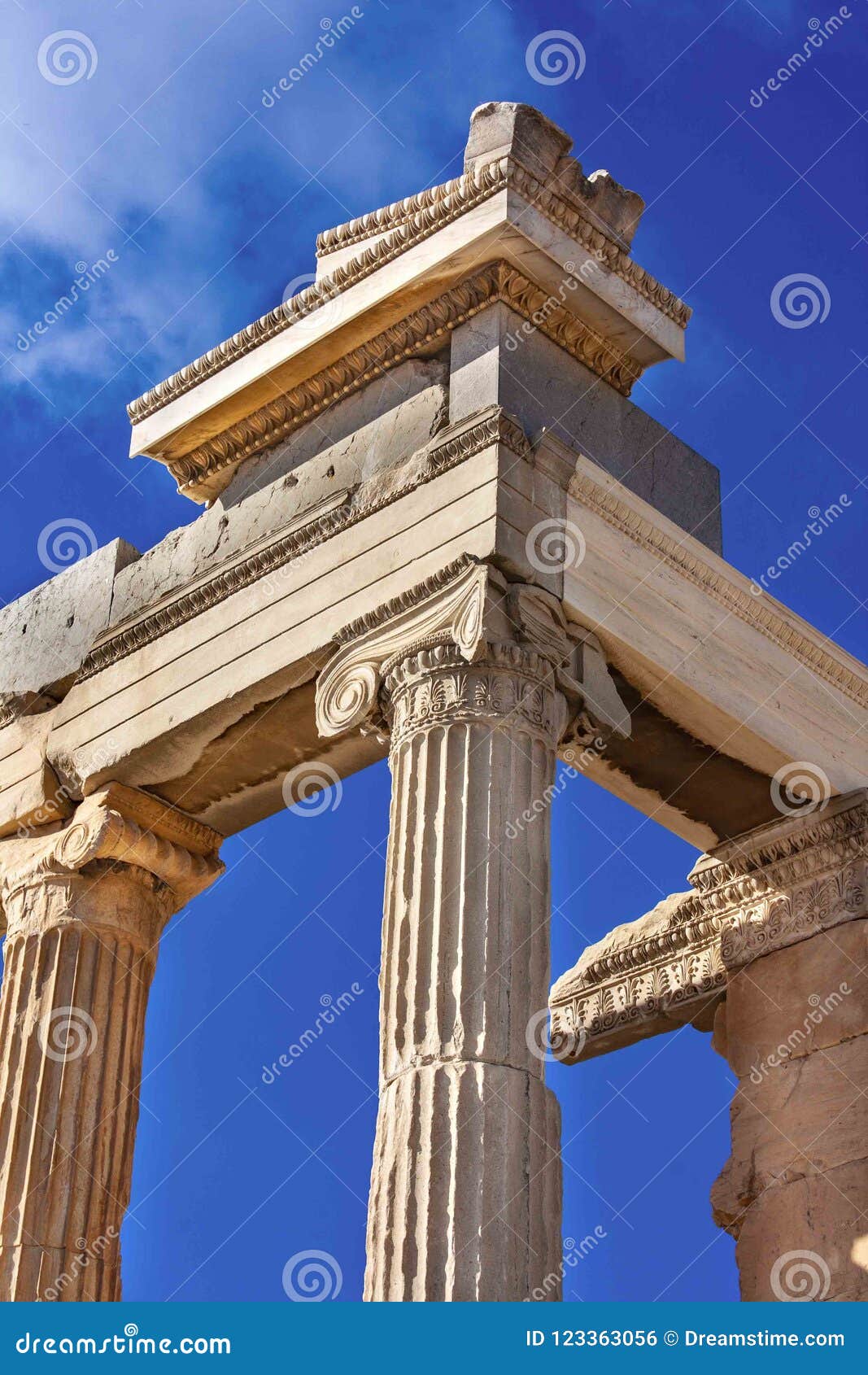 Ahropolis in Athena, Detail Columns Stock Photo - Image of imposing ...