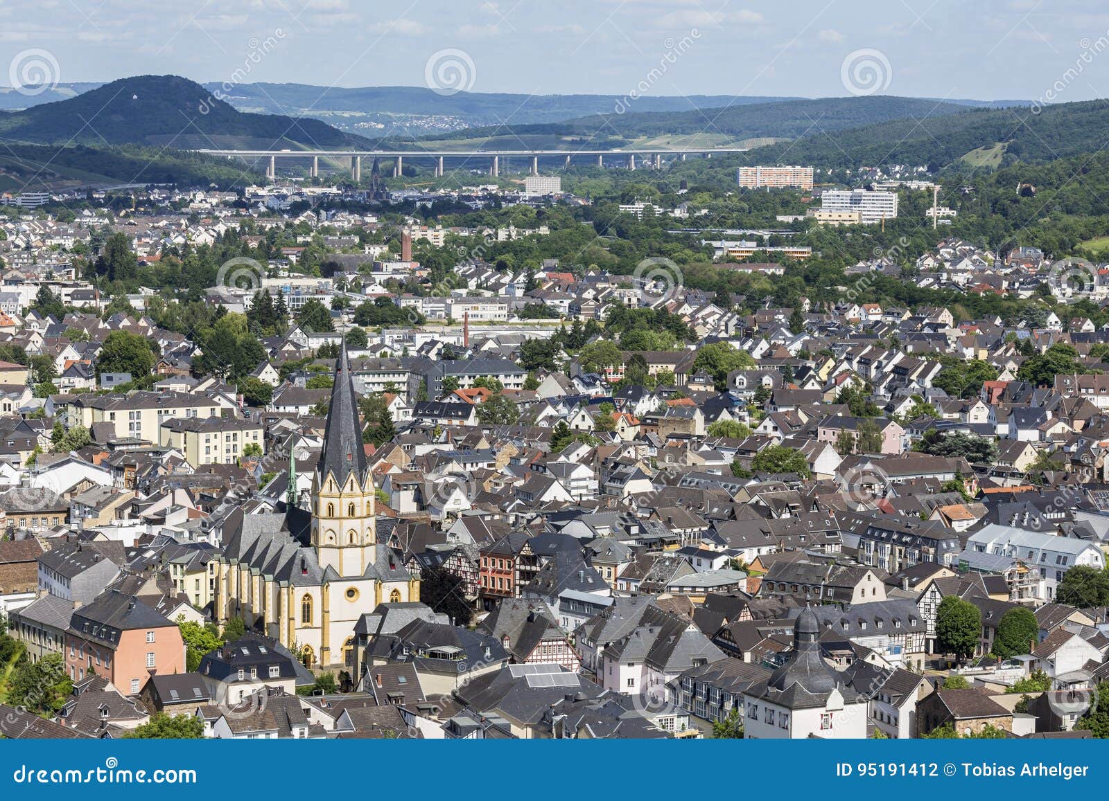 Ahrtal germany from above stock photo. Image of summer - 95191412