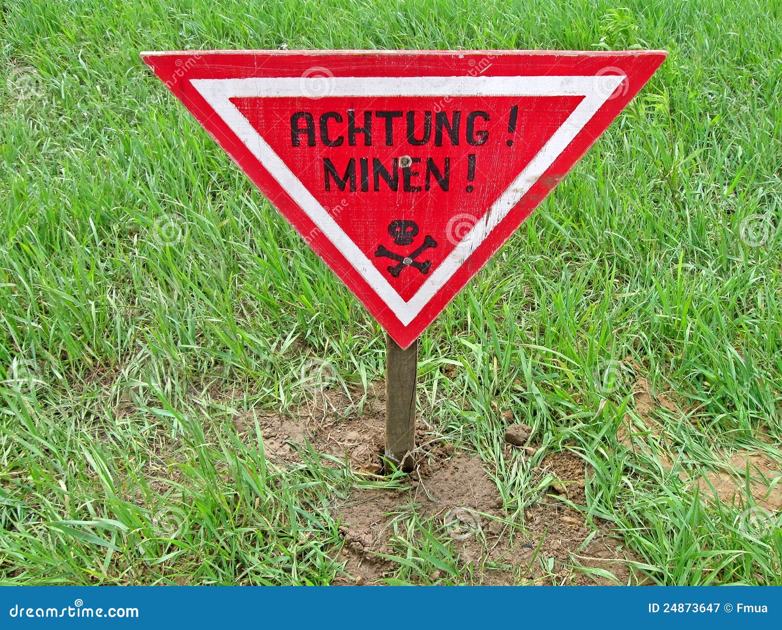 Ahtung Minen, Danger Sign Warning, Stock Image - Image of ecological ...