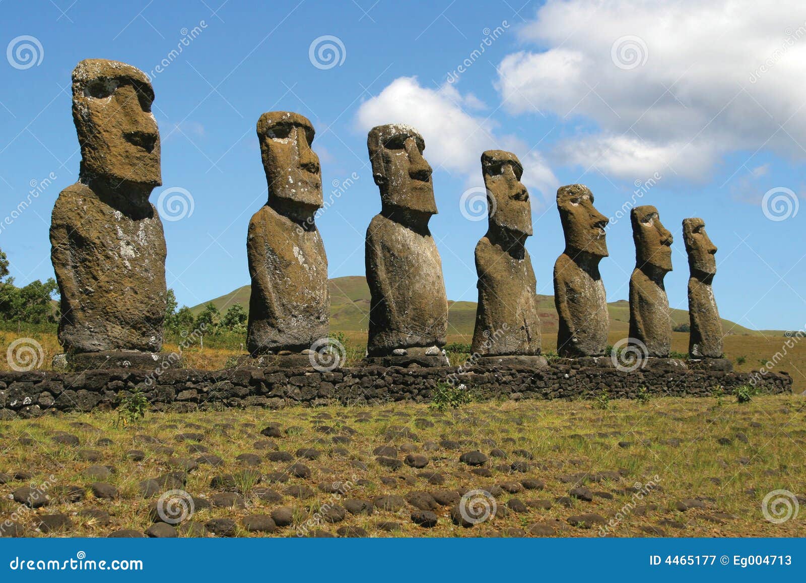 Ahu Akivi, Easter Island stock image. Image of hangaroa - 4465177