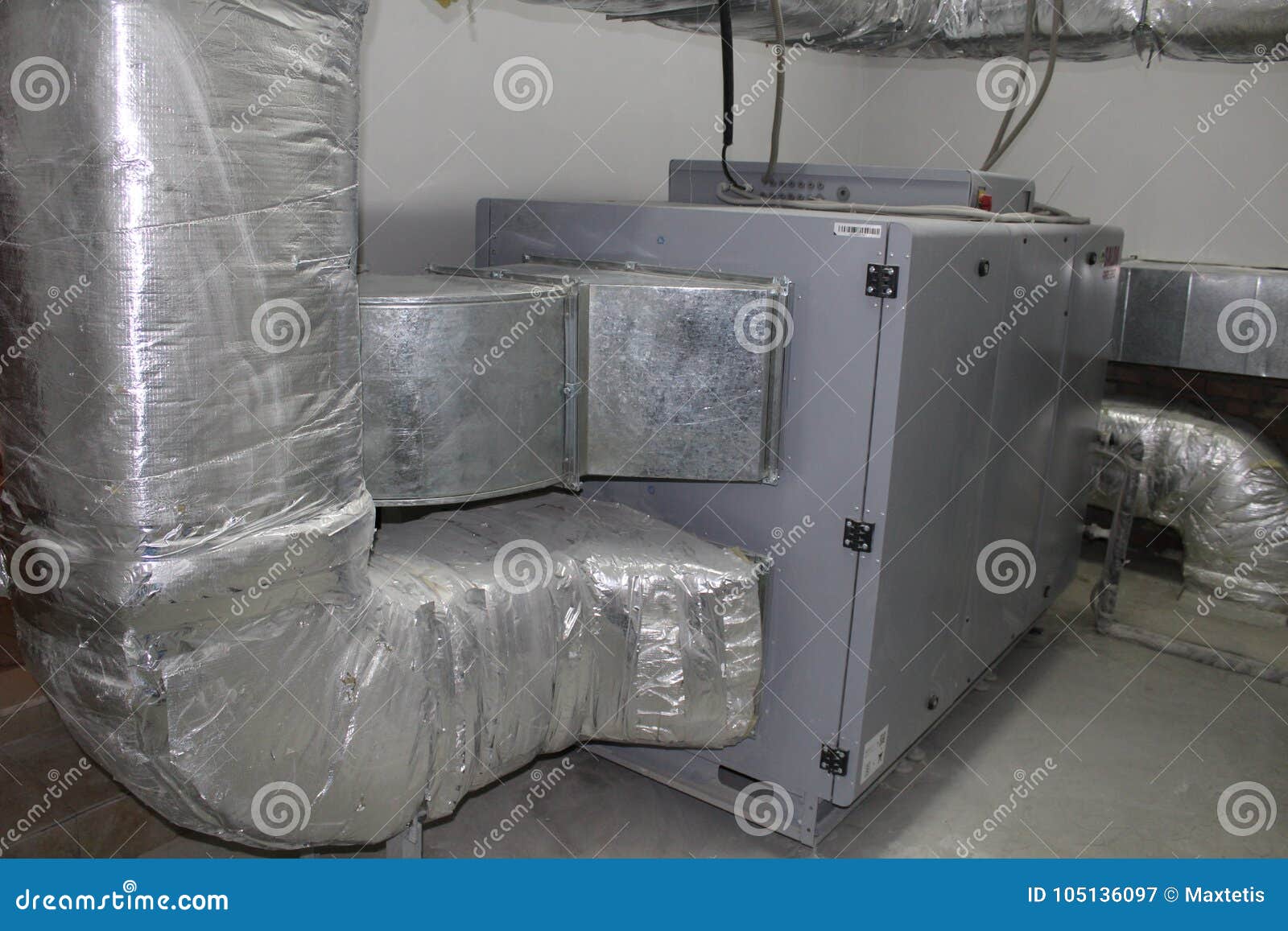 Air Handling in Process of Work Stock Image - Image of inside ...