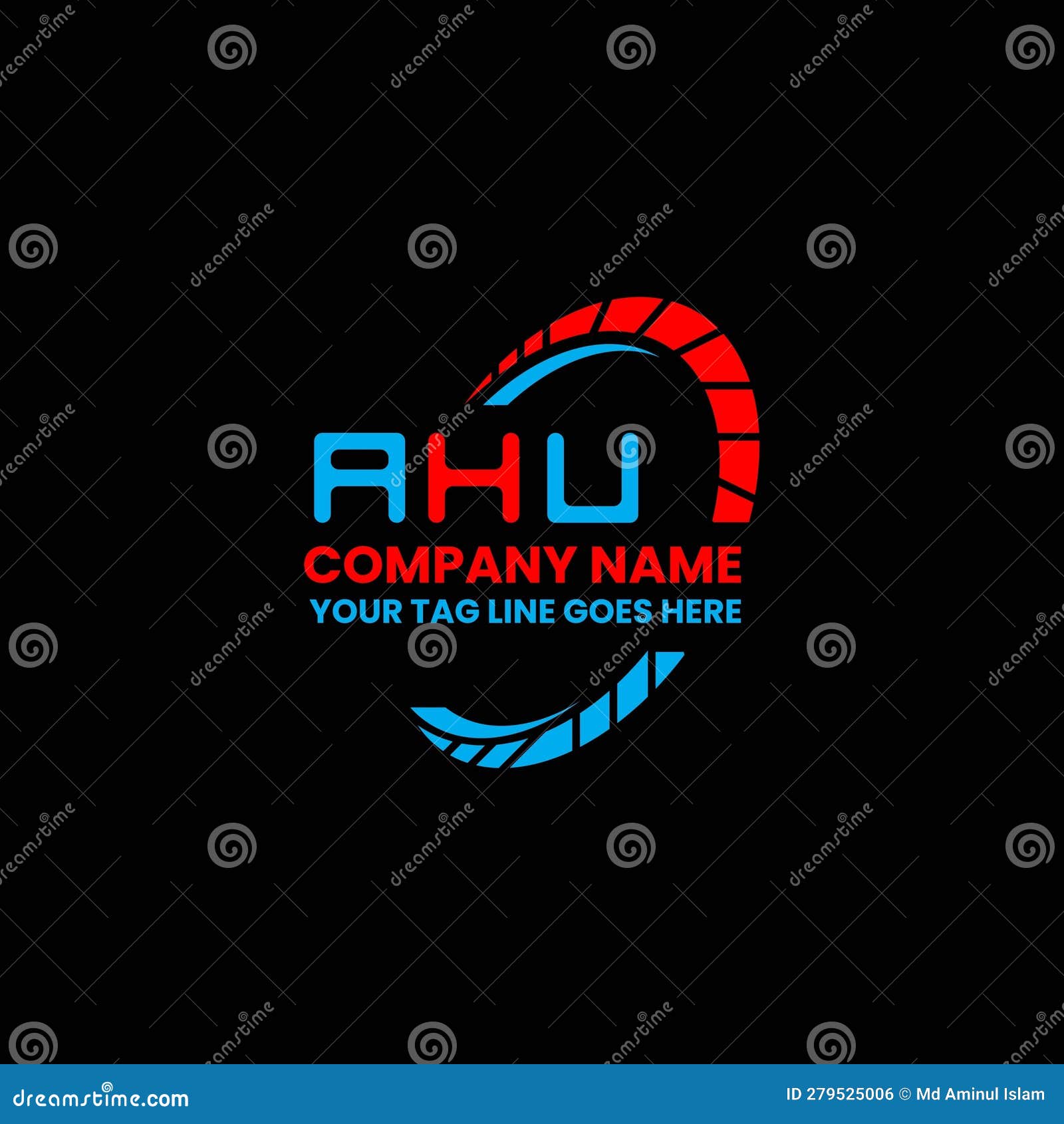 AHU Letter Logo Creative Design With Vector Graphic, AHU ...