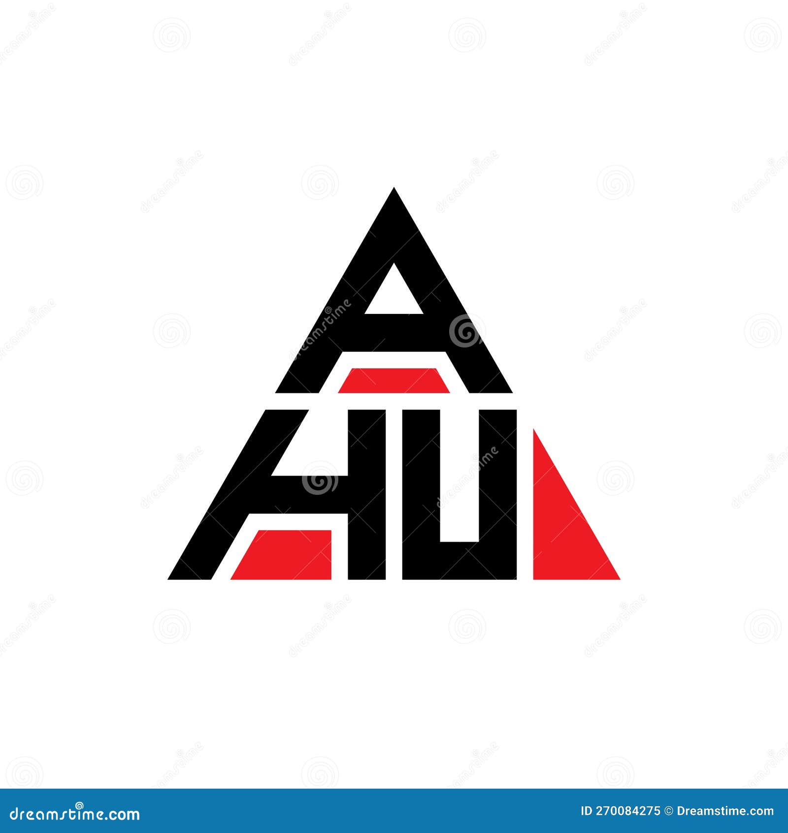 AHU Triangle Letter Logo Design with Triangle Shape. AHU Triangle Logo ...