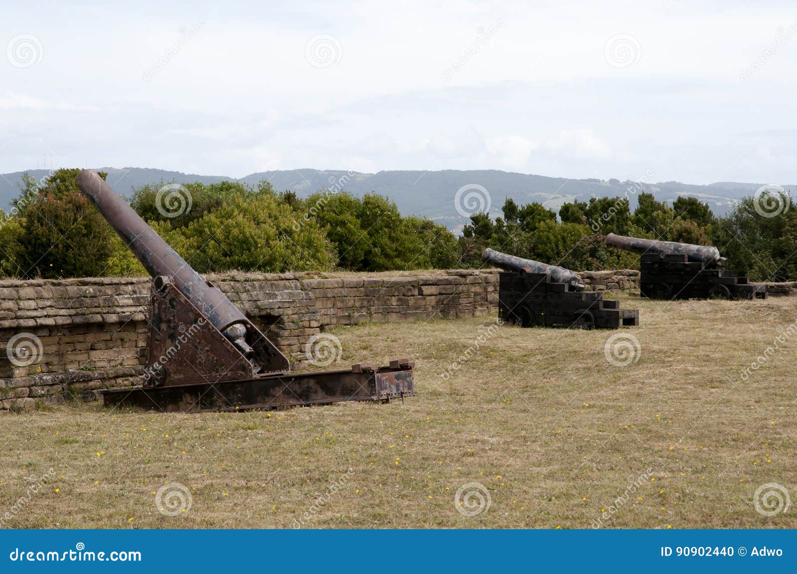 Ahui Fort - Chiloe Island - Chile Stock Photo - Image of rusty, antique ...