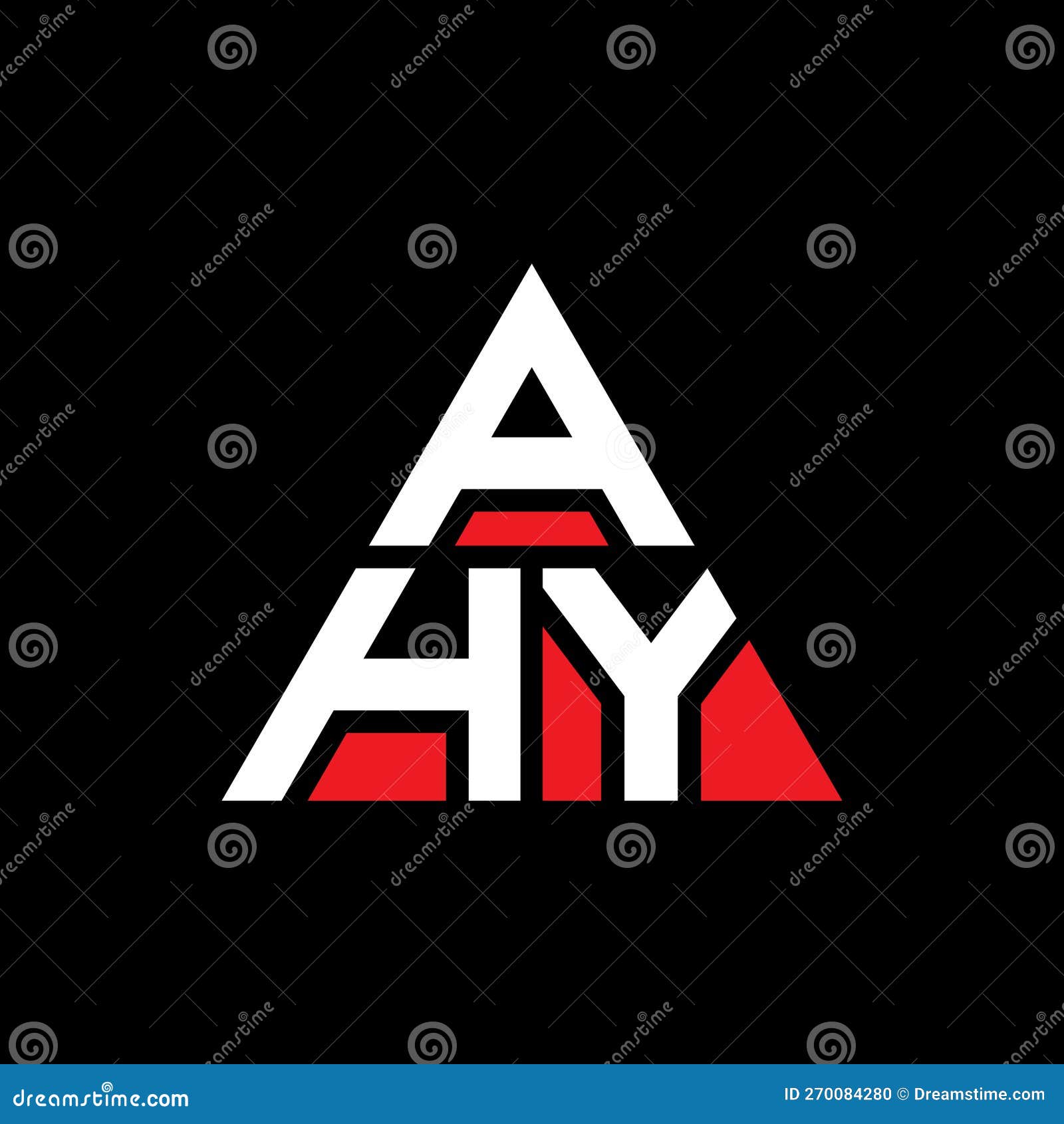 AHY Triangle Letter Logo Design with Triangle Shape. AHY Triangle Logo ...