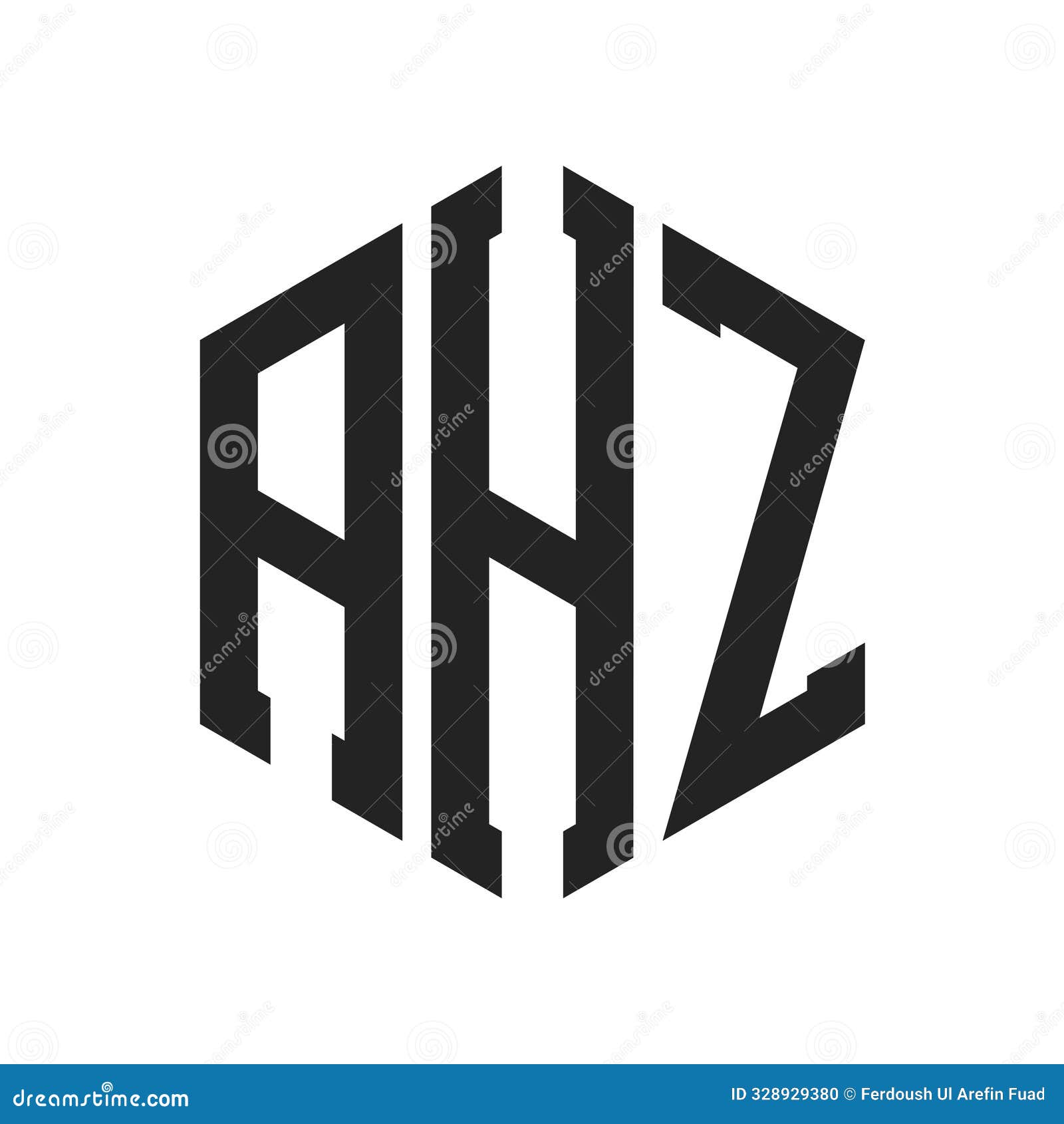 AHZ Logo Design. Initial Letter AHZ Monogram Logo Using Hexagon Shape ...