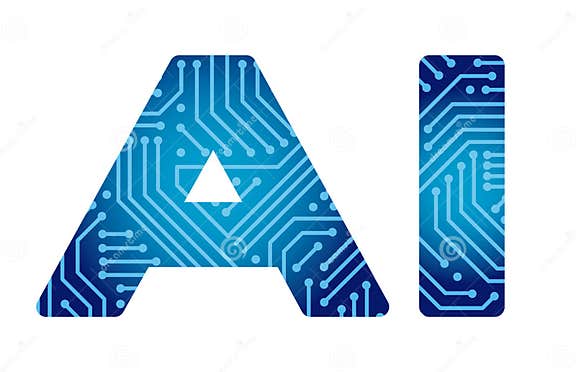 Vector Artificial Intelligence Logo Isolated on a White Background ...