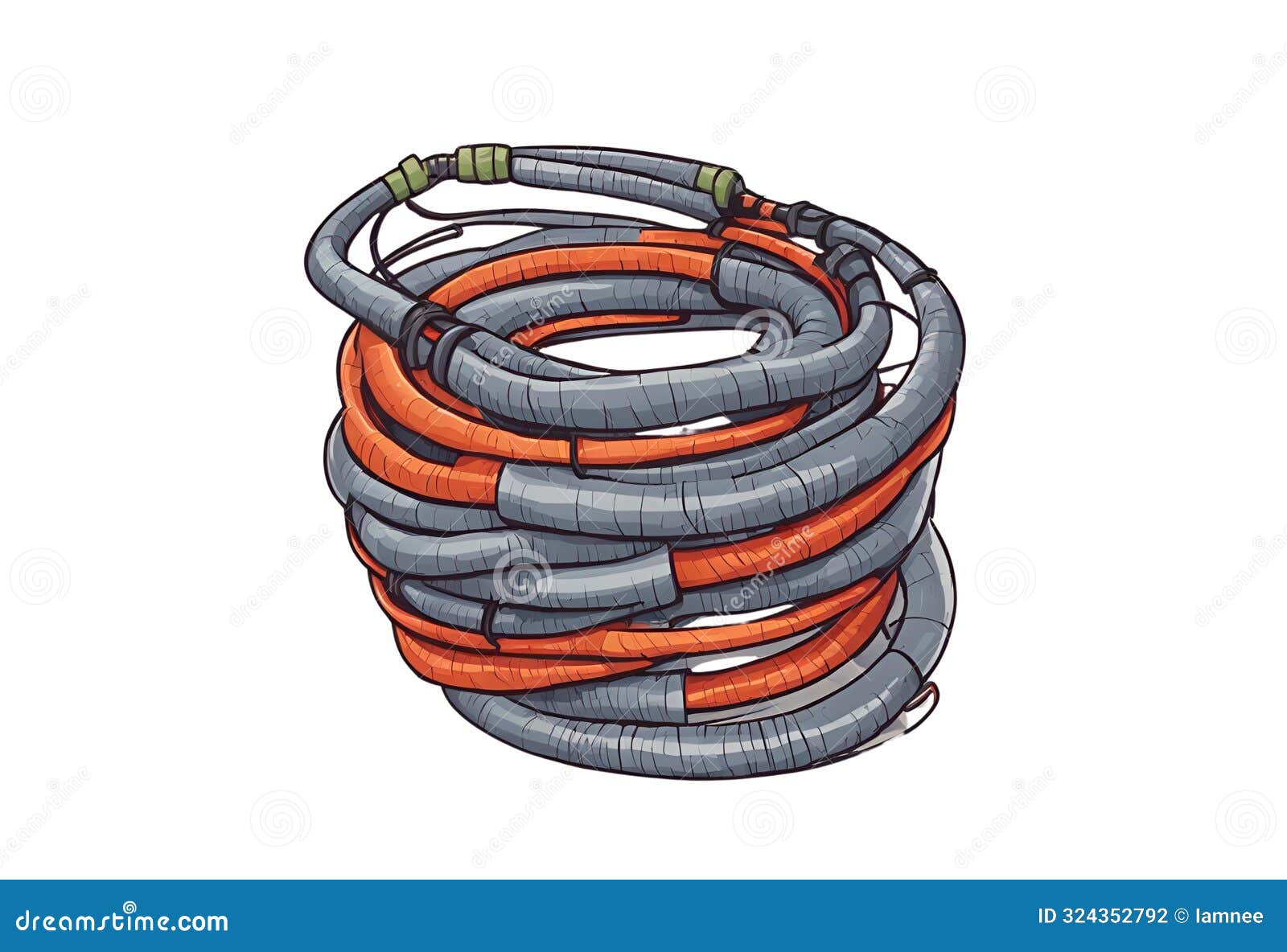 Pile of Old Electrical Wire.Cartoon Abstract Art.AI Generated Stock ...